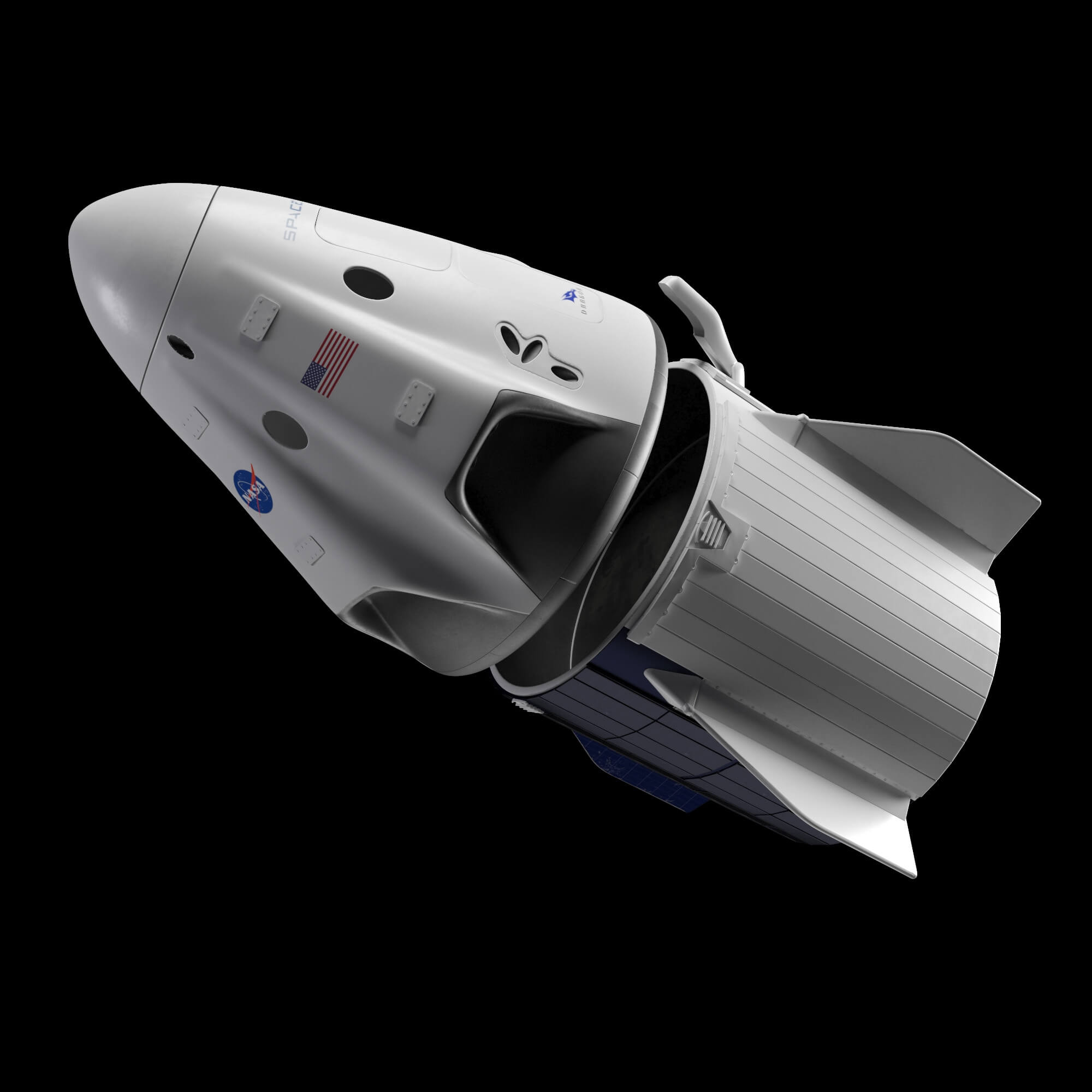 SpaceX Crew Dragon - 3D Model by CGZen