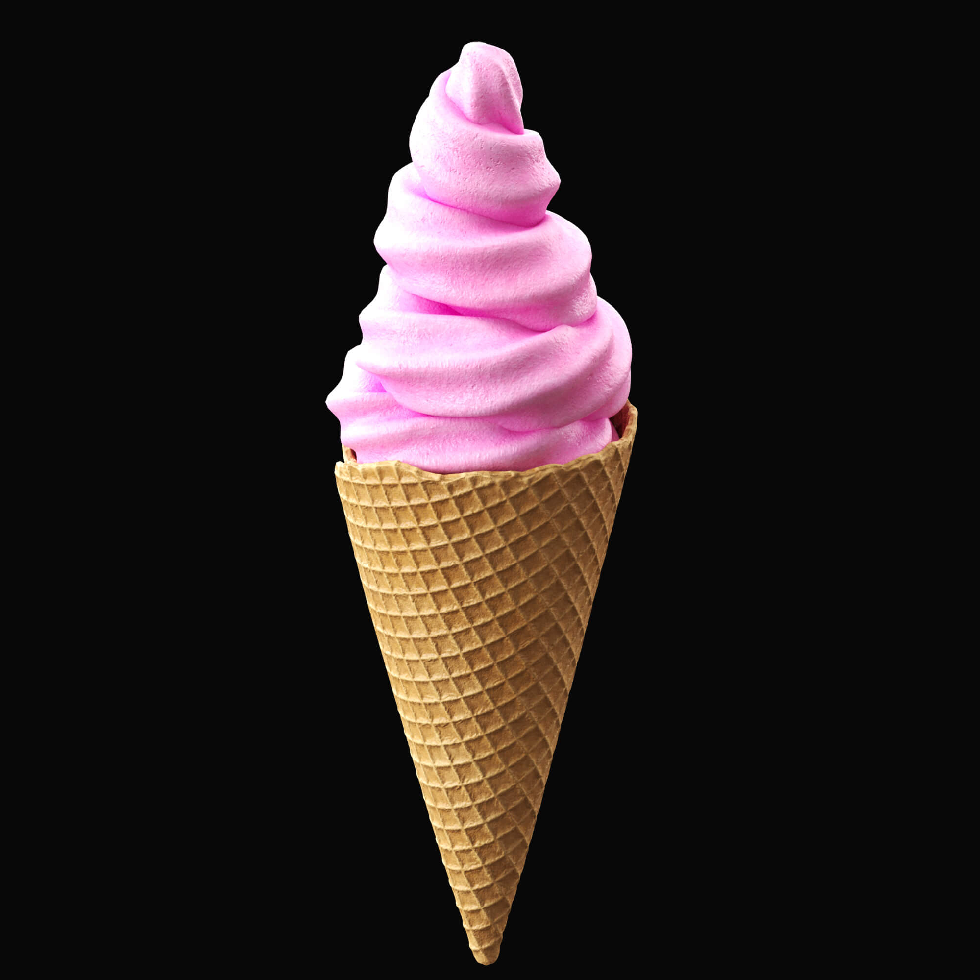Twisted Ice Cream Cone - 3D Model by CGZen