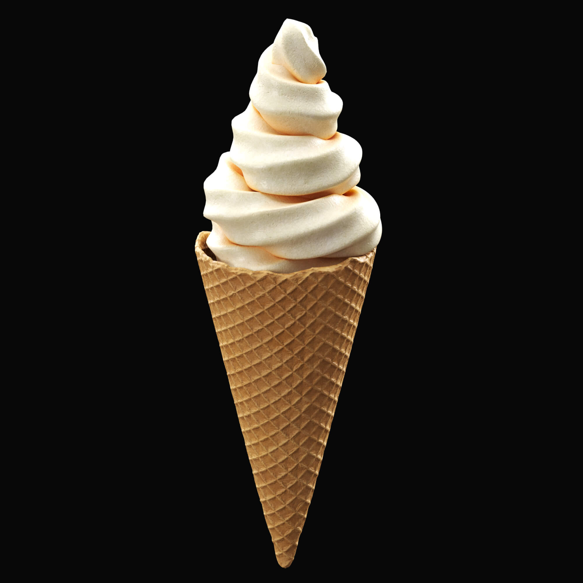 Twisted Ice Cream Cone - 3D Model by CGZen