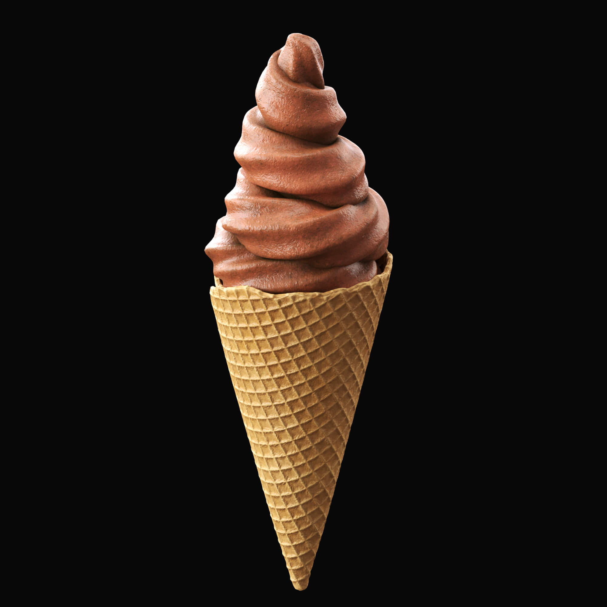 Twisted Ice Cream Cone - 3D Model by CGZen