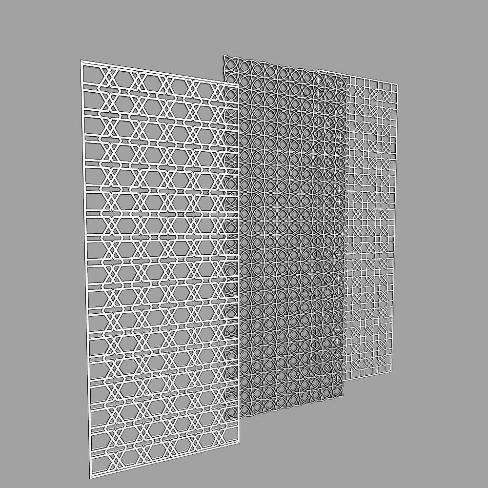 3 CNC Panels - Free 3D Model by chakad