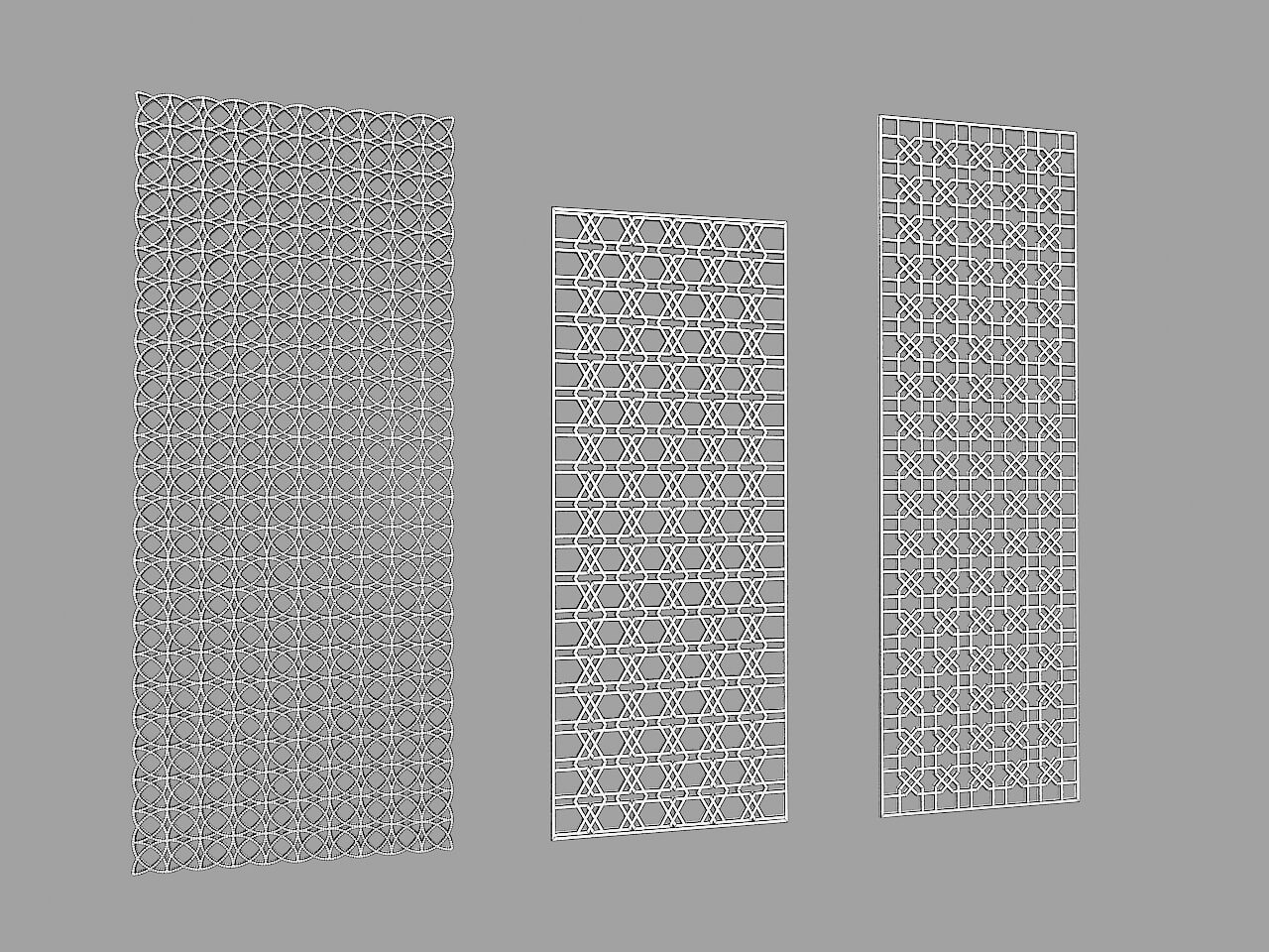 3 CNC Panels - Free 3D Model by chakad