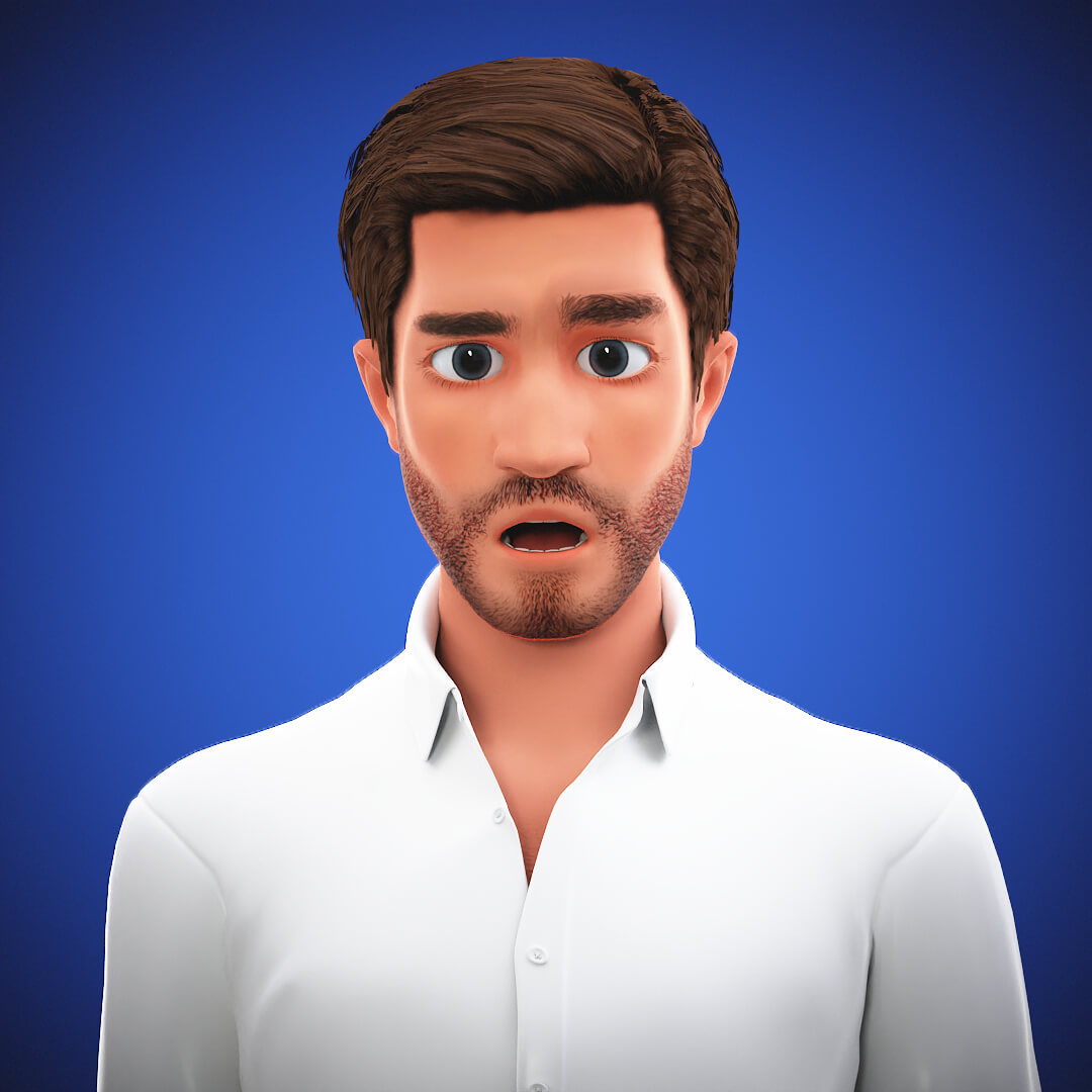 Game Cartoon Man Rigged - Free 3D Model by Challento