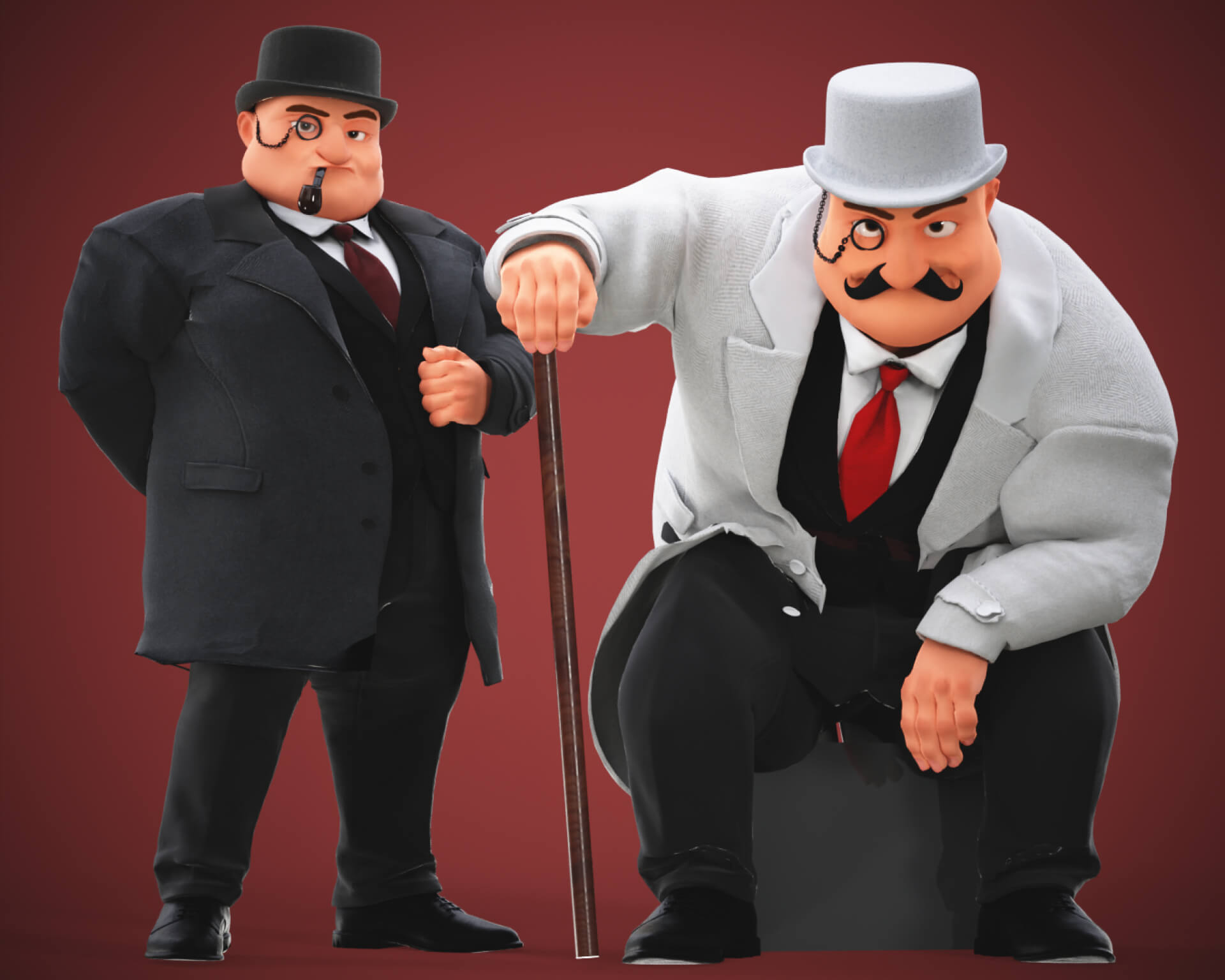 Game Cartoon Boss Man Rigged - 3D Model by Challento