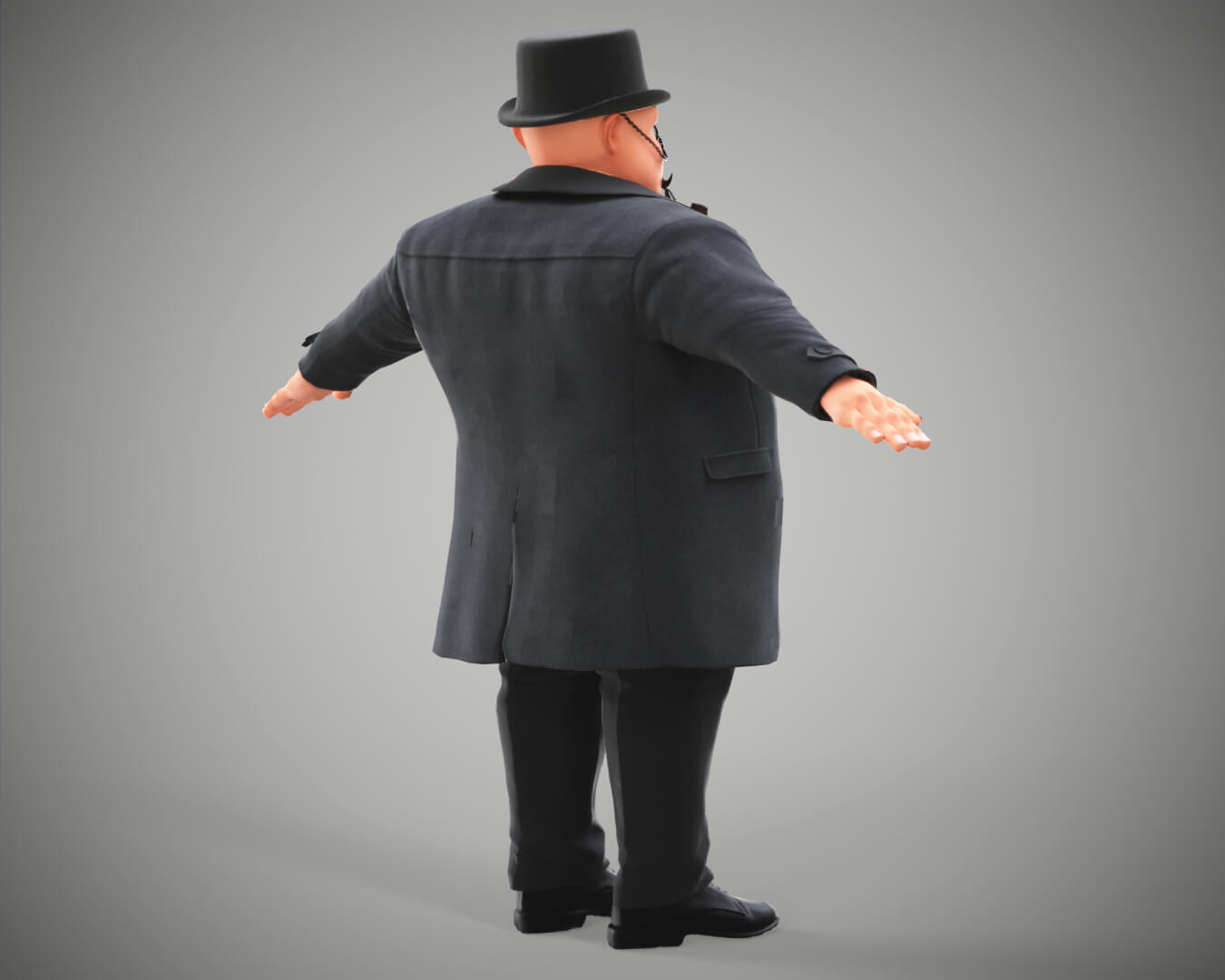 Game Cartoon Boss Man Rigged - 3D Model by Challento