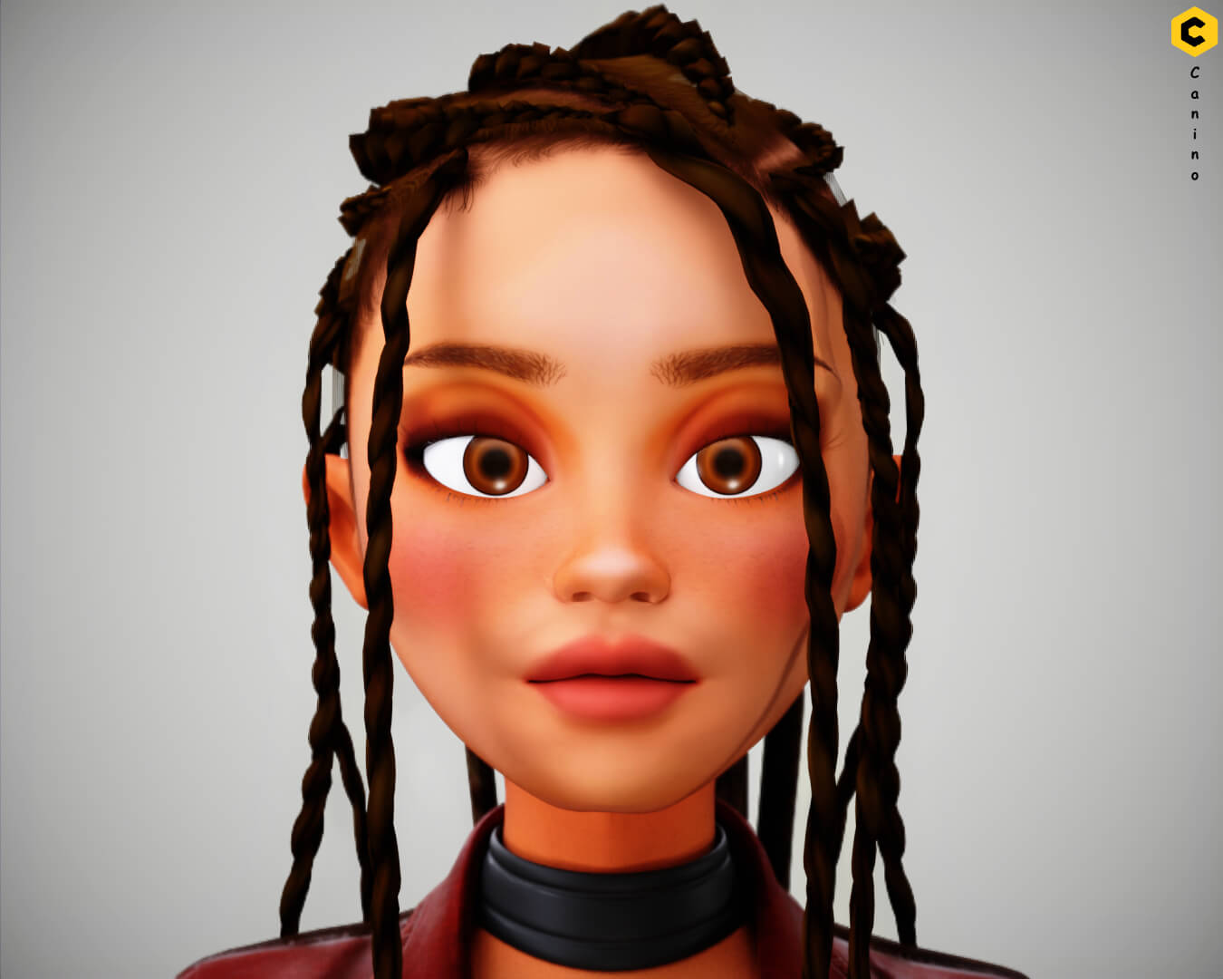 Game Cartoon Stylized Office Girl Rigged - 3D Model by Challento