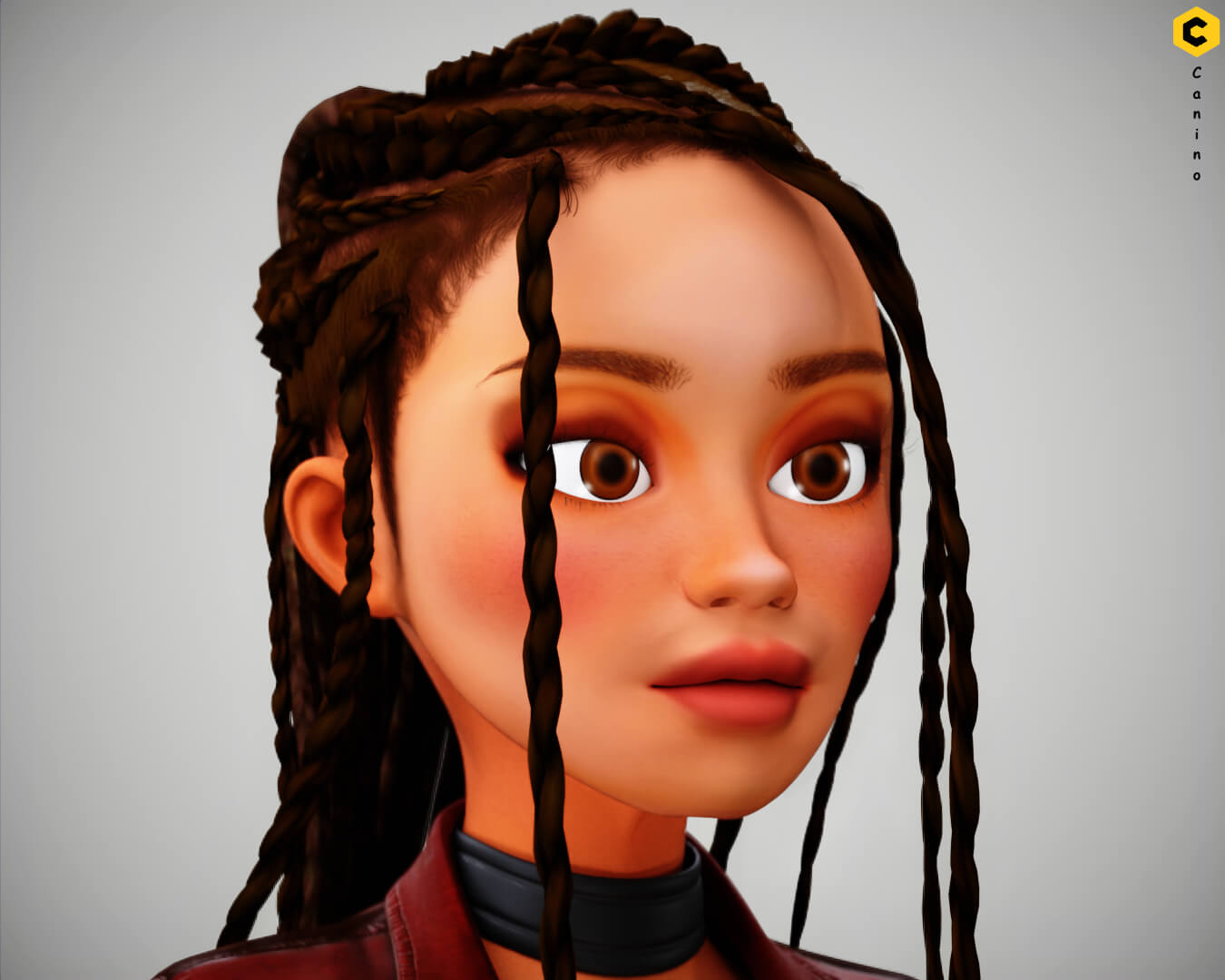 Game Cartoon Stylized Office Girl Rigged - 3D Model by Challento