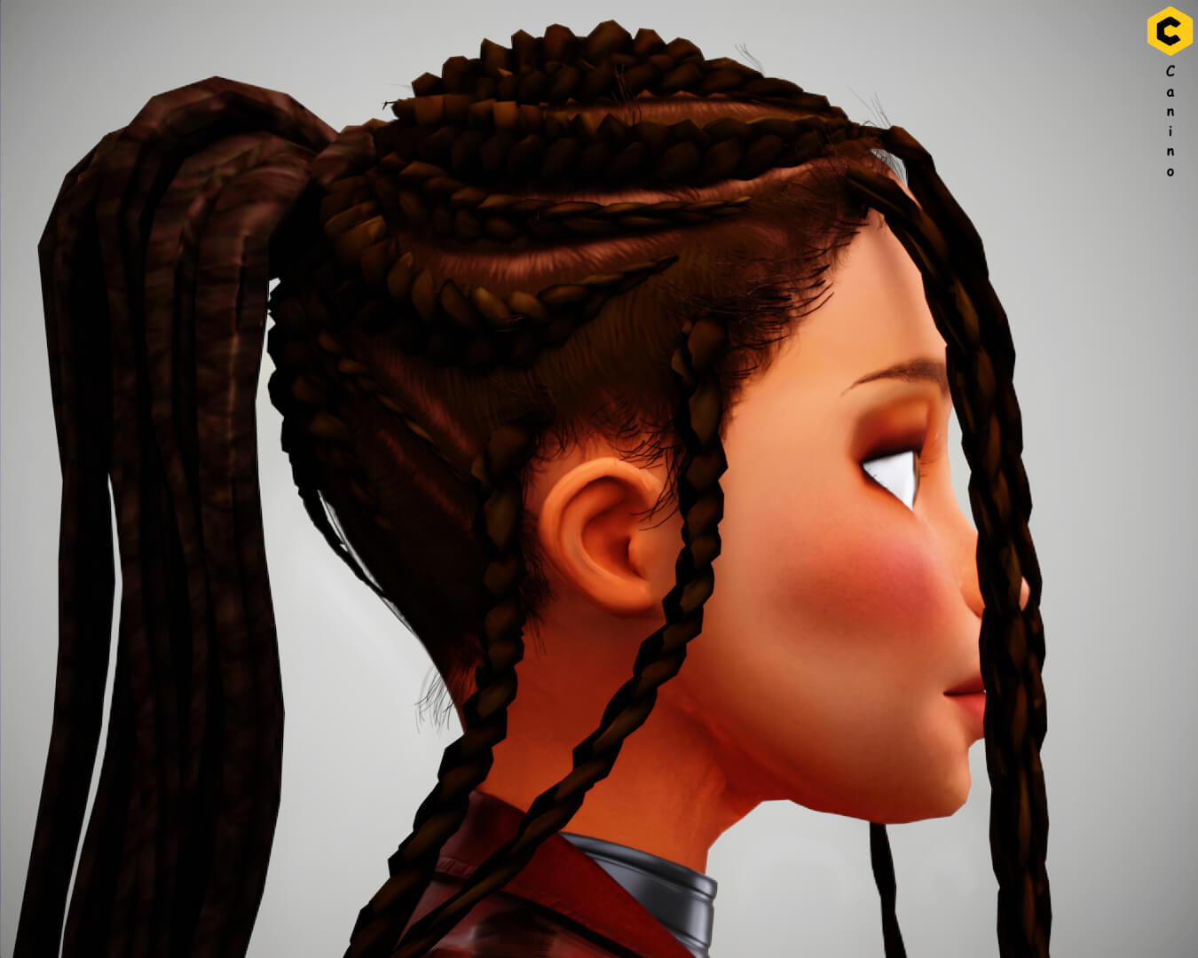 Game Cartoon Stylized Office Girl Rigged - 3D Model by Challento