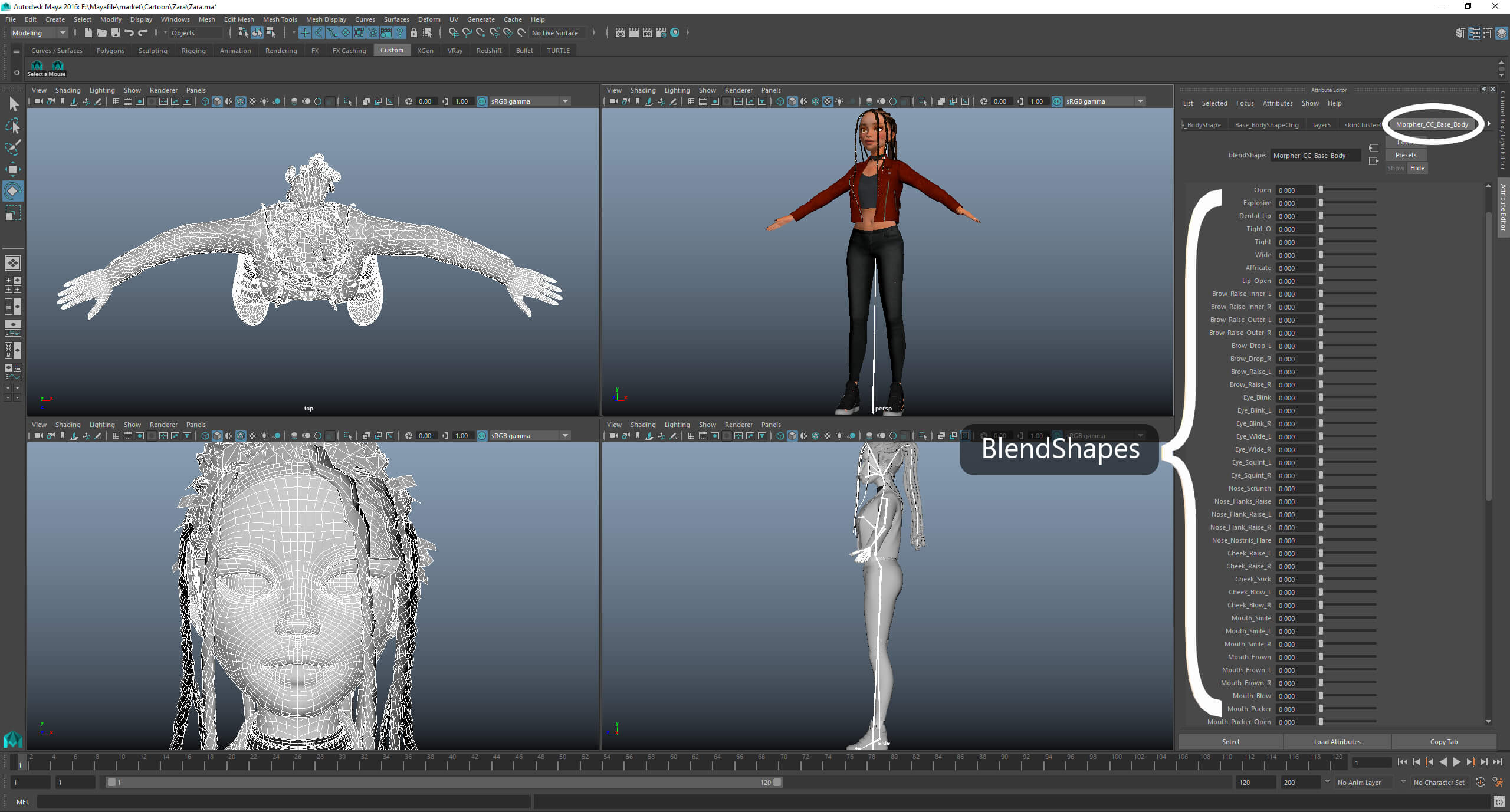 Game Cartoon Stylized Office Girl Rigged - 3D Model by Challento