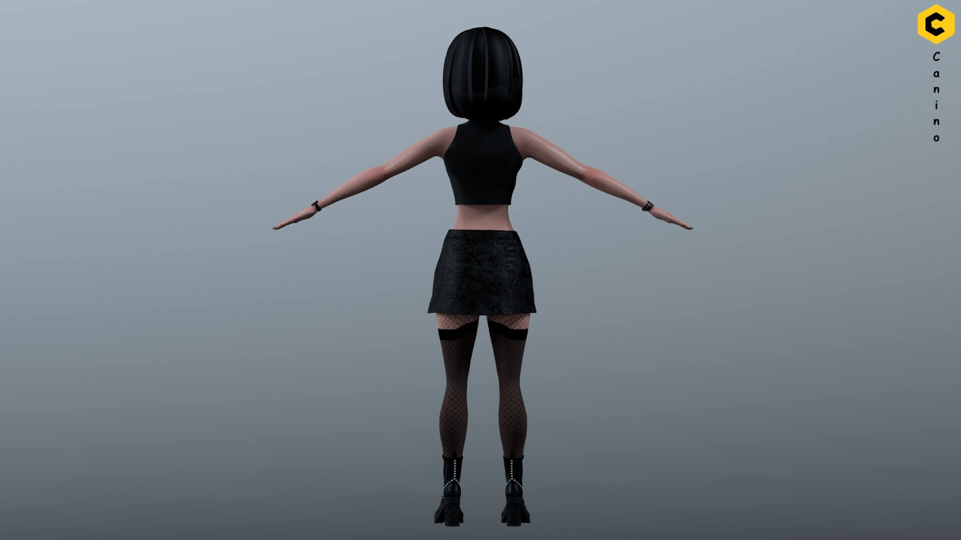 Game Cartoon Girl Rigged - 3D Model by Challento