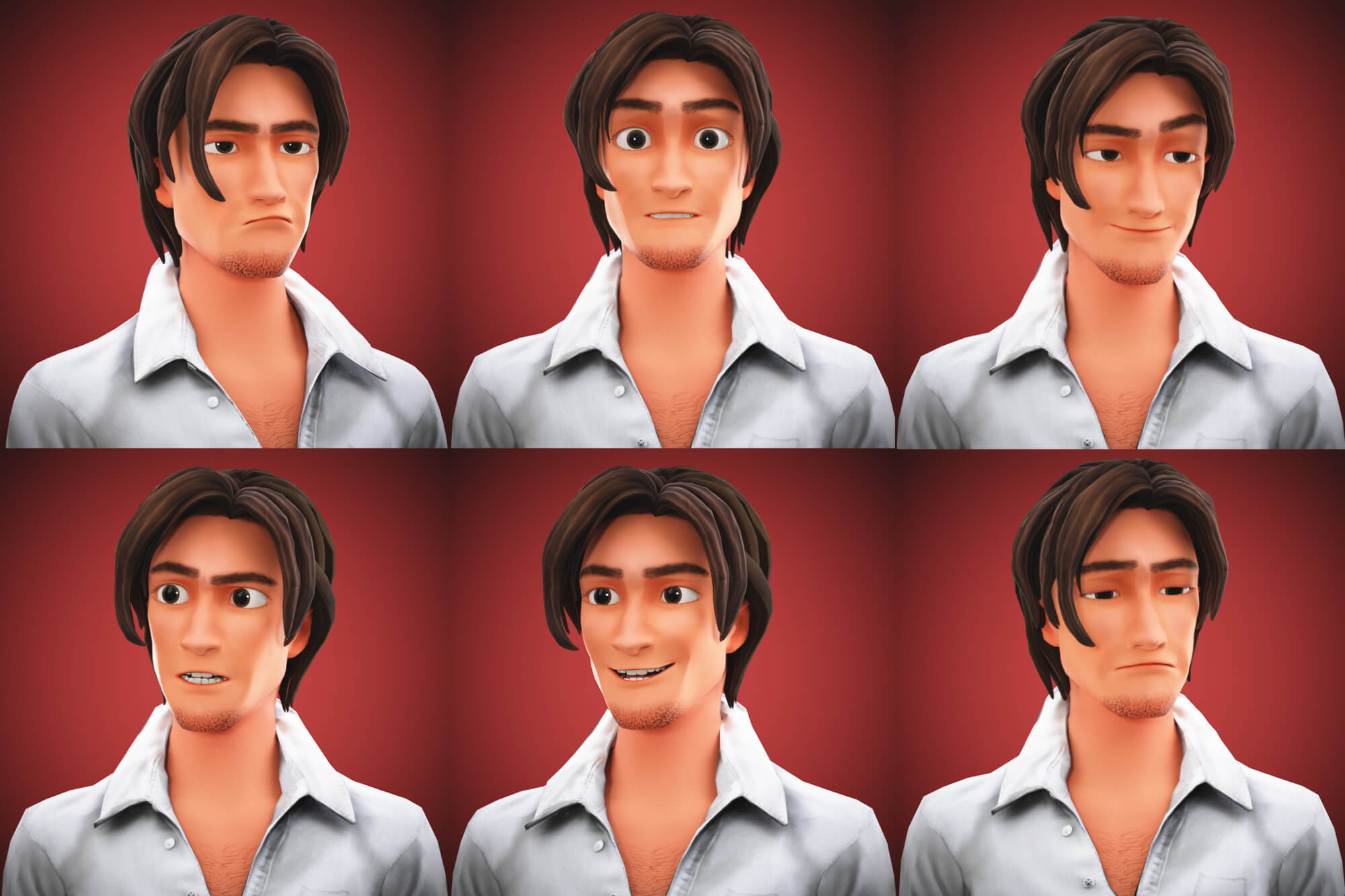 Game Cartoon Boy Rigged - 3D Model by Challento