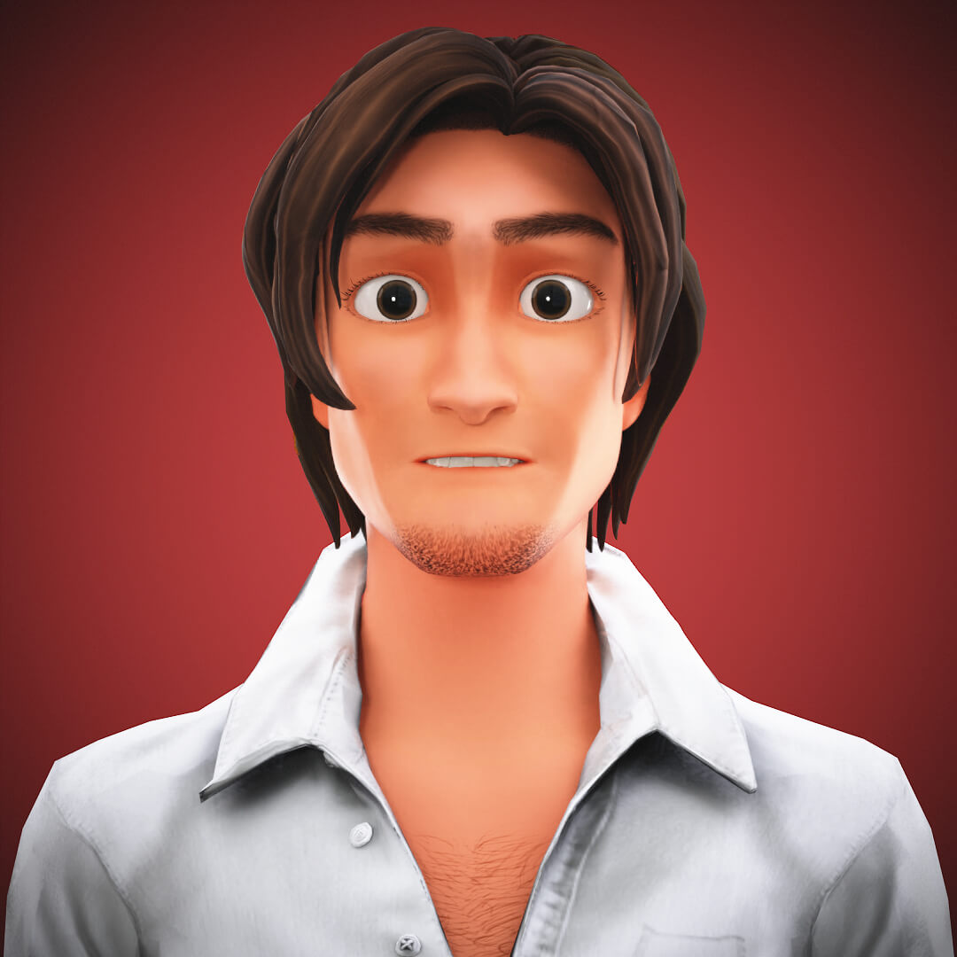 Game Cartoon Boy Rigged - 3D Model by Challento