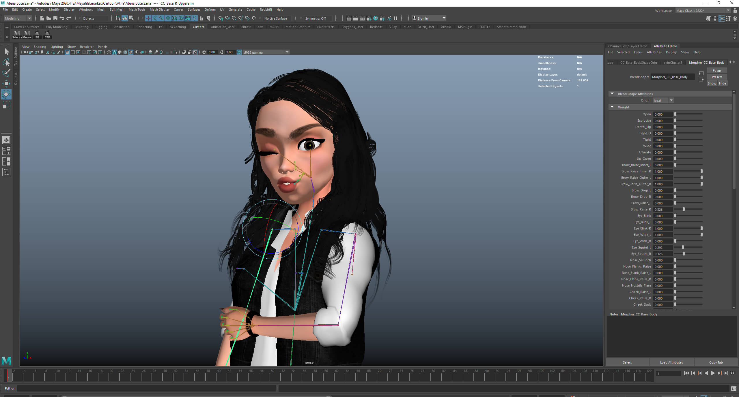 Game Cartoon Stylized Office Girl Rigged - 3D Model by Challento