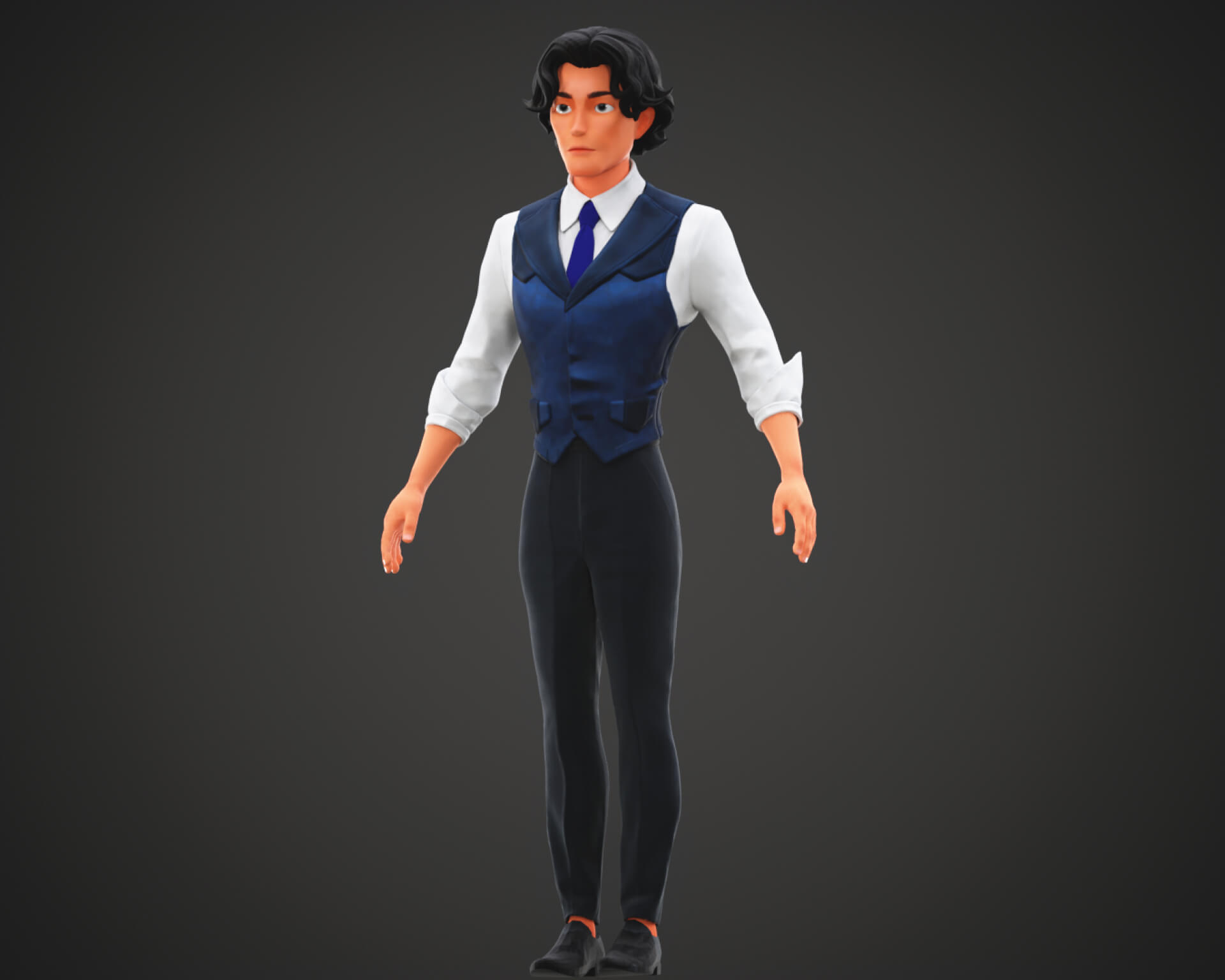 Game Cartoon Boy Rigged - 3D Model by Challento