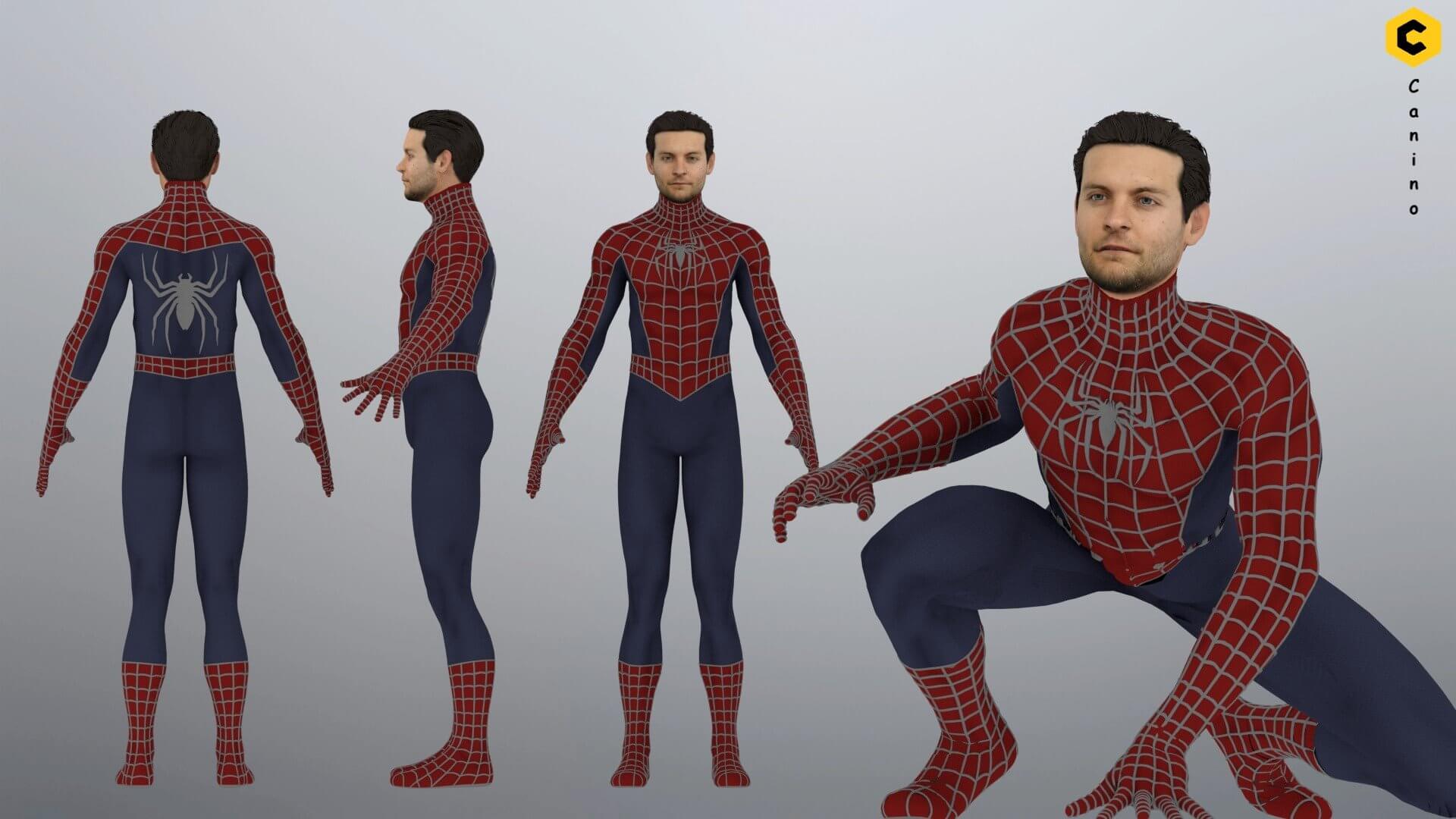 Tobey Maguire from Spiderman - 3D Model by Challento