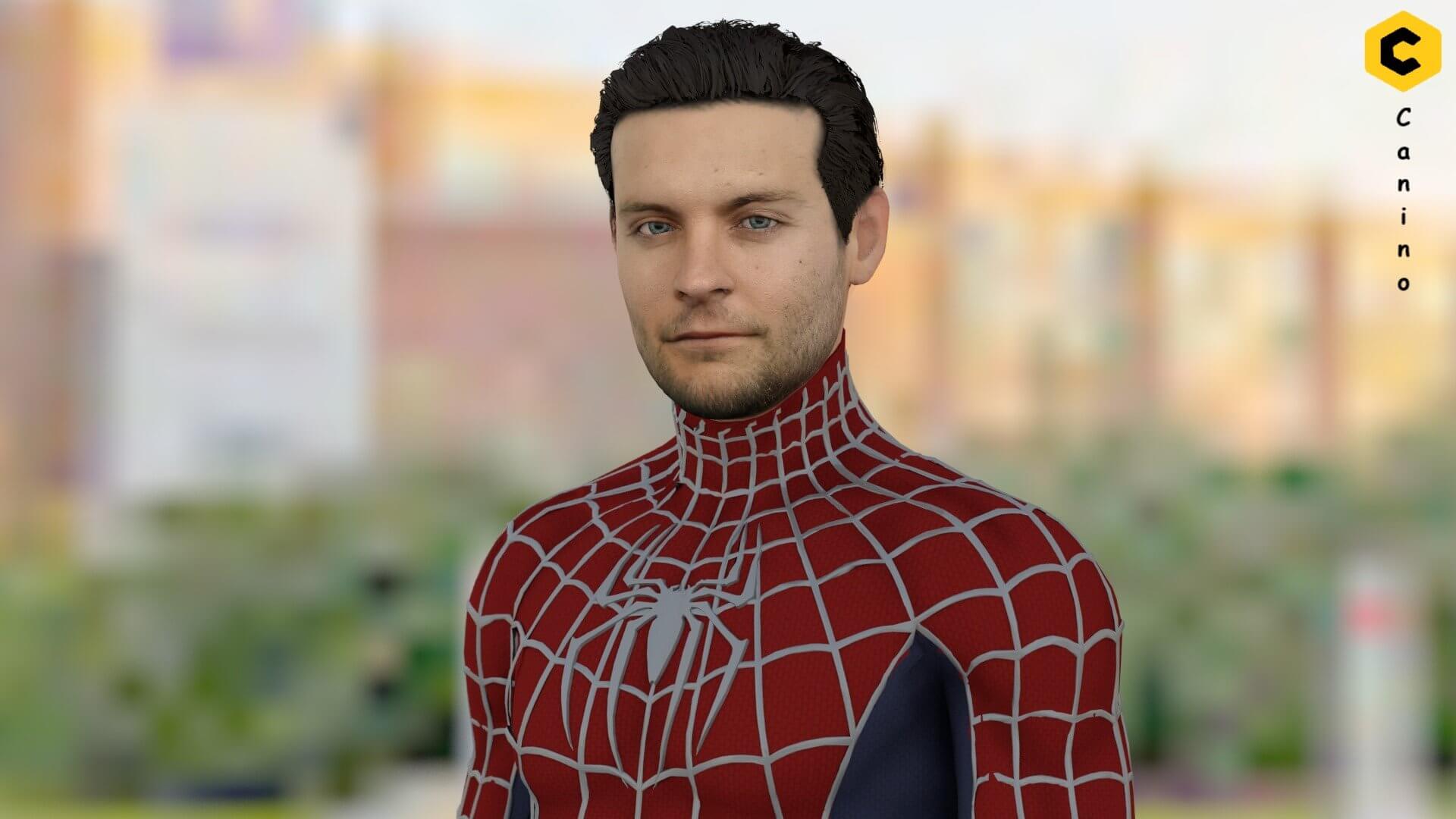 Tobey Maguire from Spiderman - 3D Model by Challento