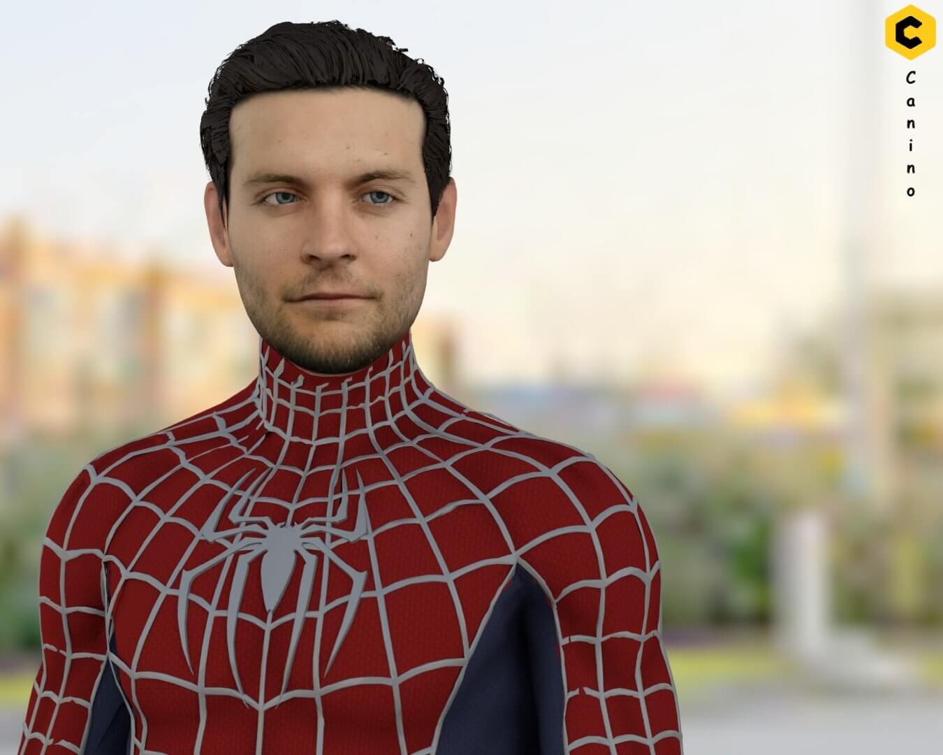 Tobey Maguire from Spiderman - 3D Model by Challento