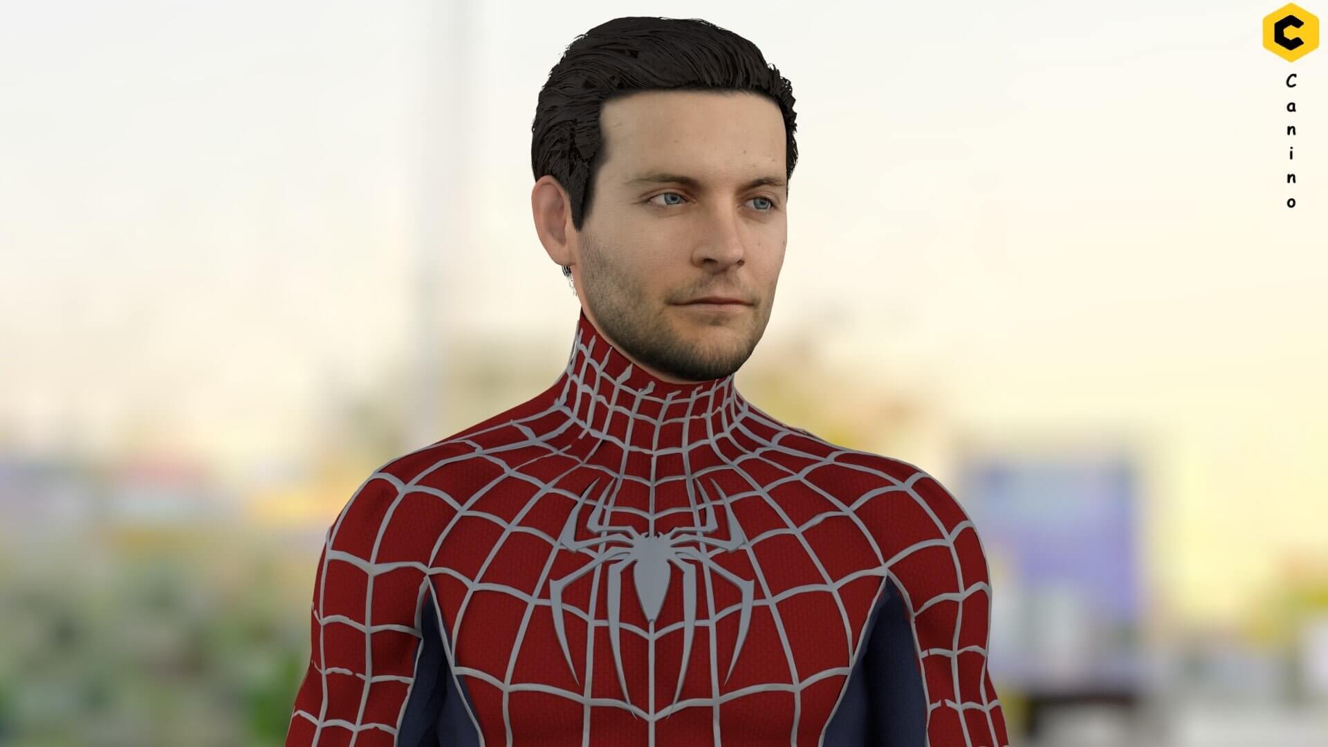 Tobey Maguire from Spiderman - 3D Model by Challento