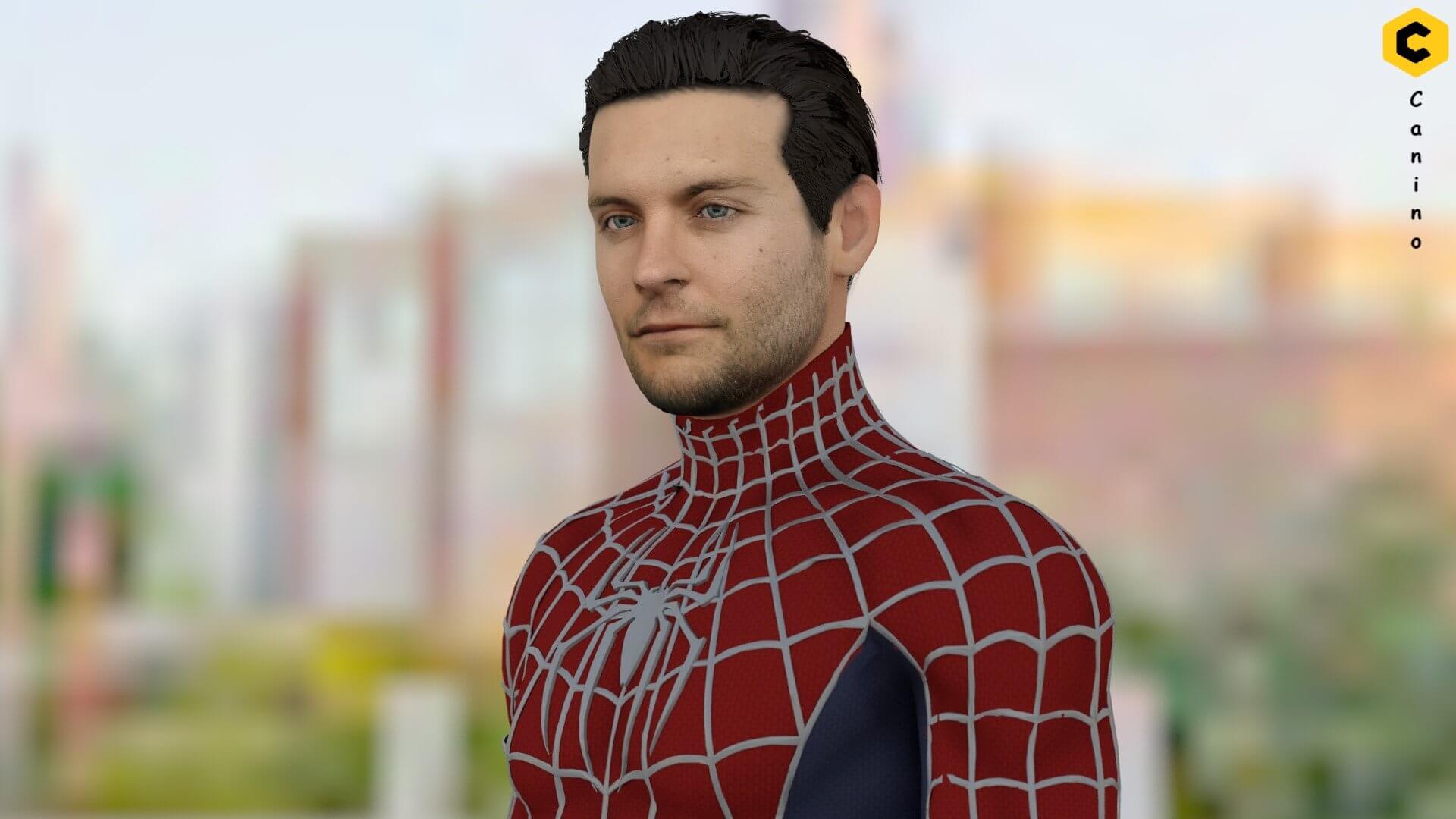 Tobey Maguire from Spiderman - 3D Model by Challento