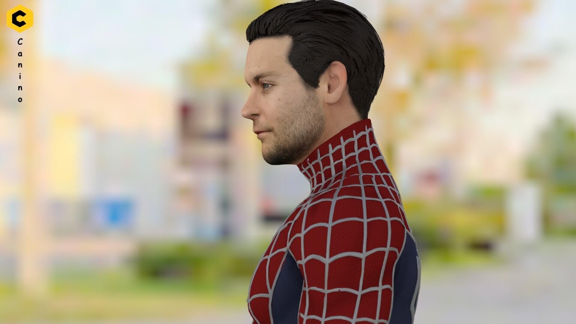Tobey Maguire from Spiderman - 3D Model by Challento