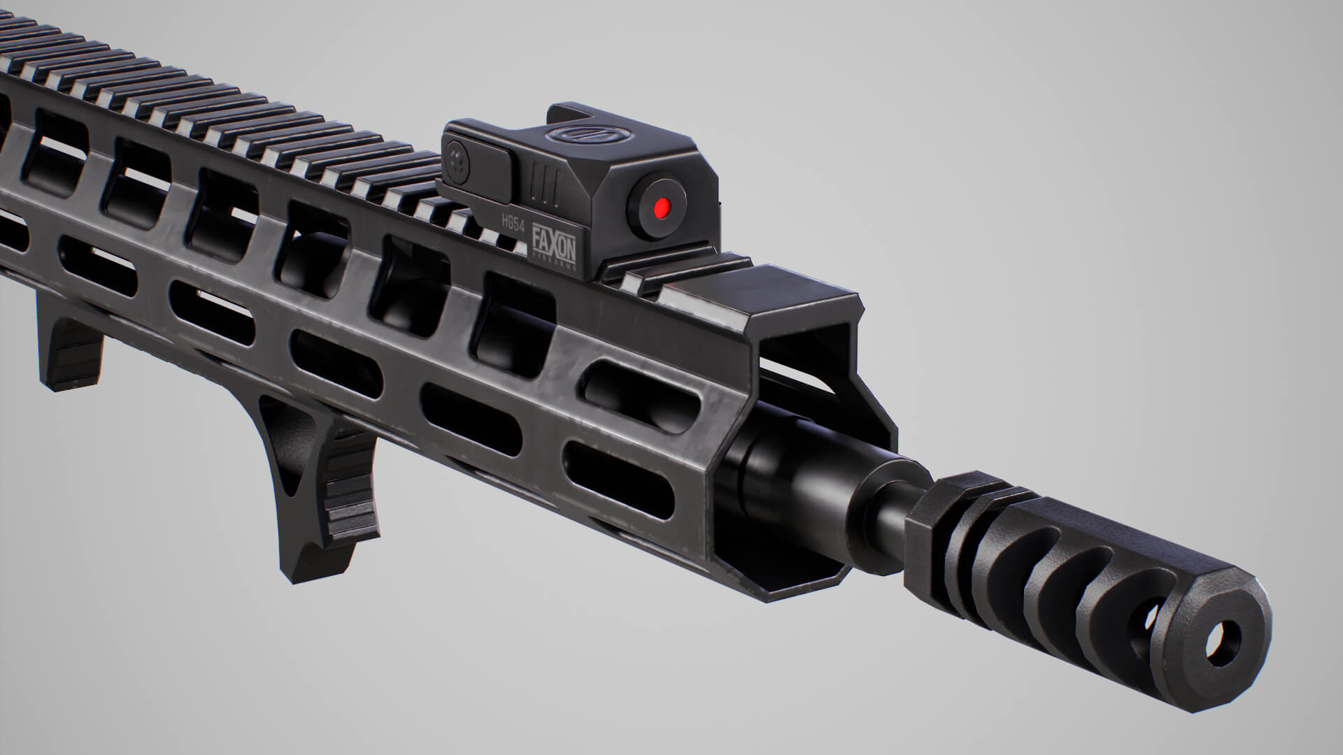 AR-15 Assault Rifle 3D Model by Chamod