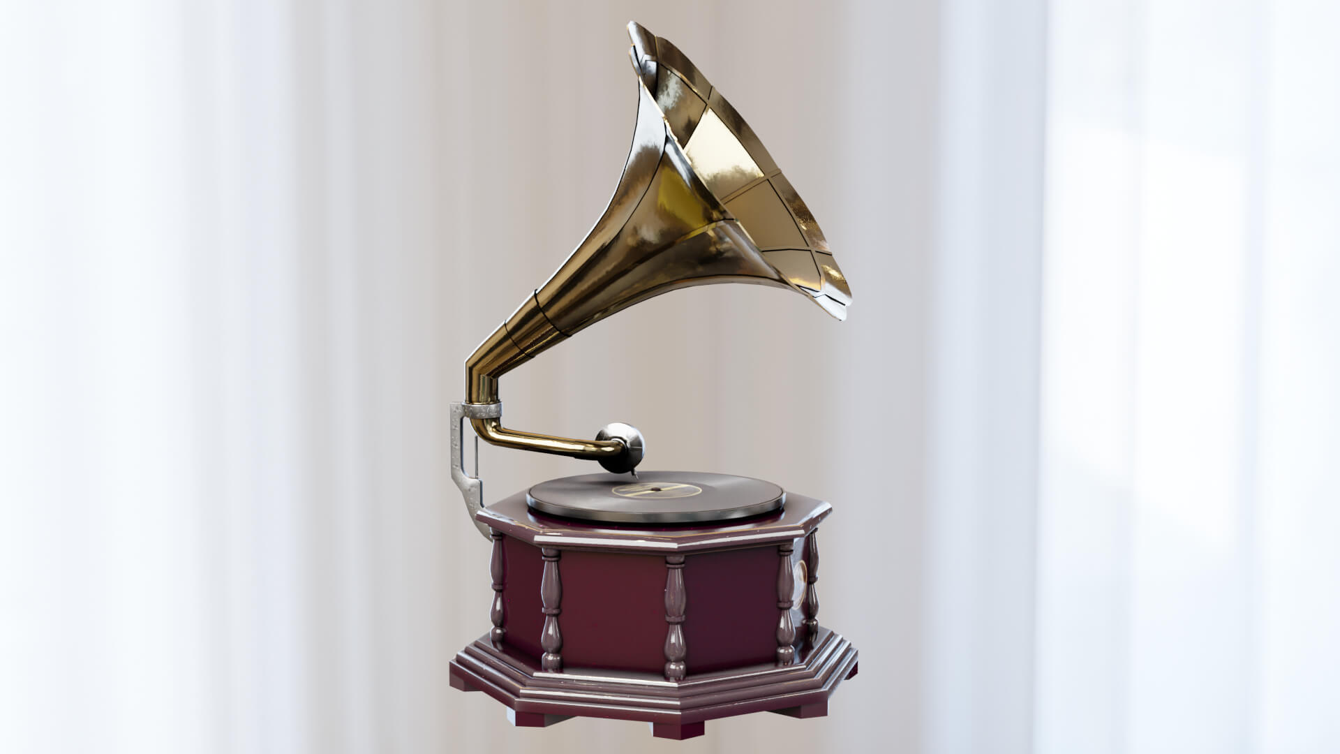 Classic Retro Gramophone A001 - 3D Model by Chamod