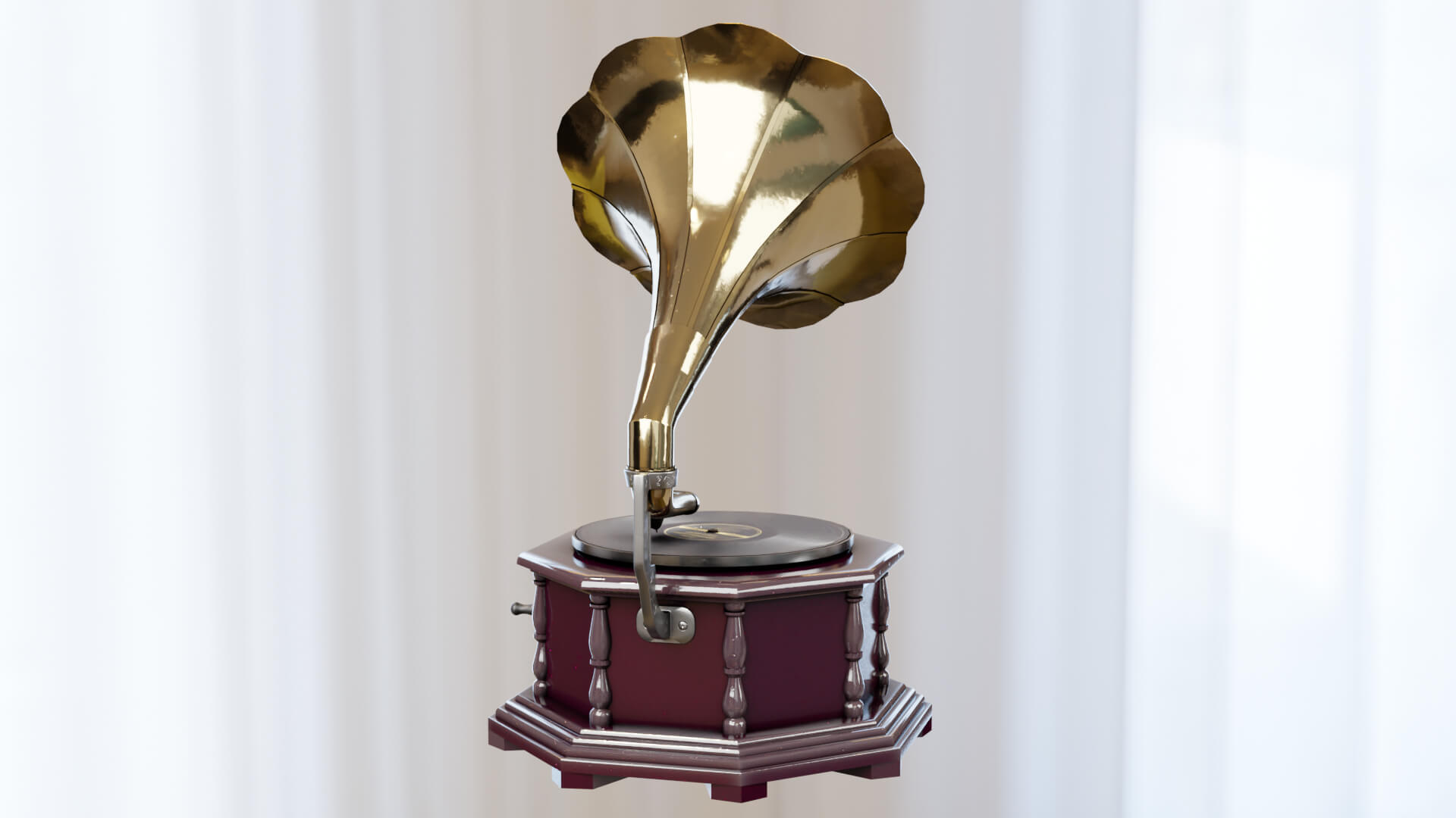 Classic Retro Gramophone A001 - 3D Model by Chamod
