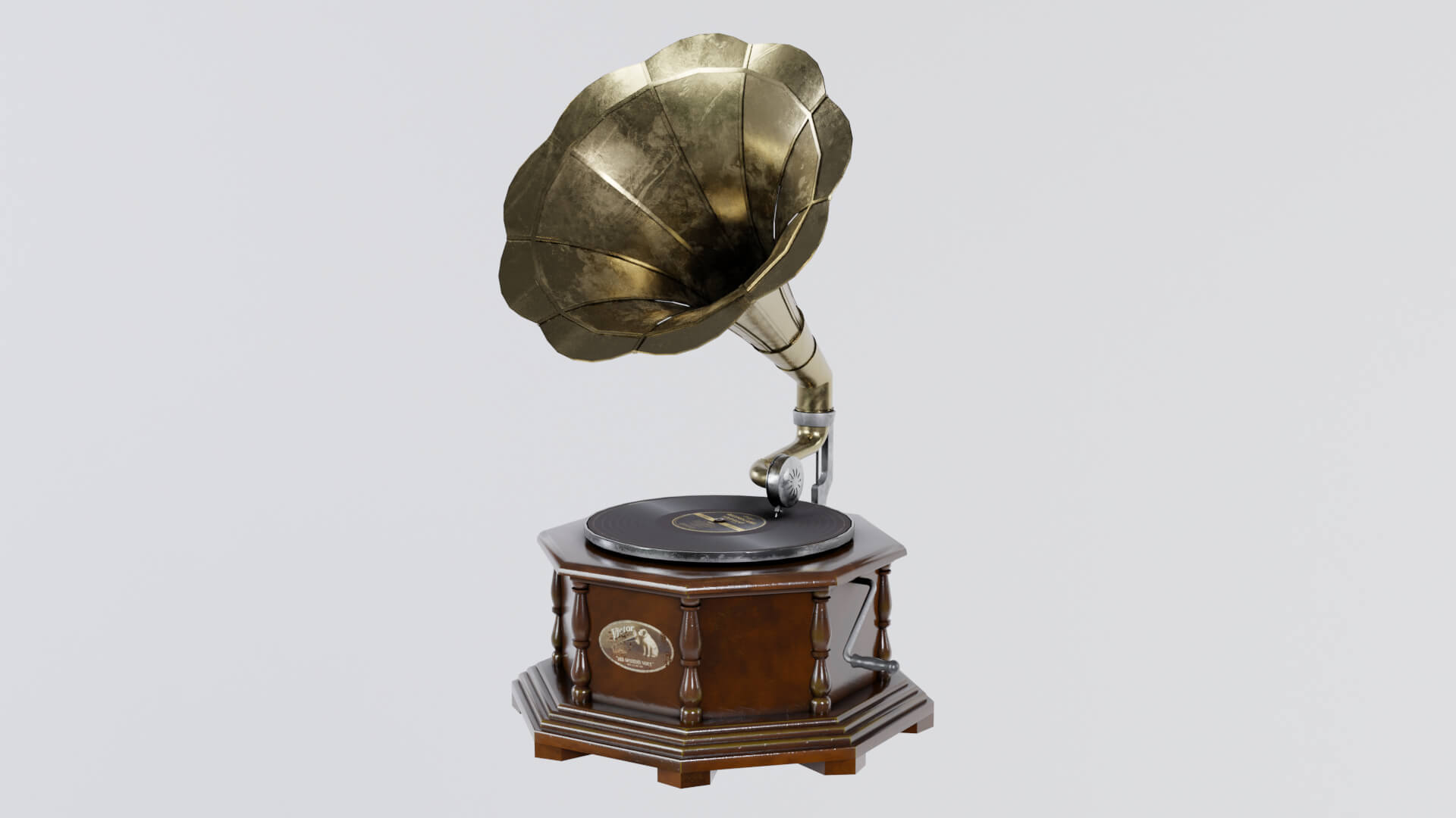 Classic Retro Gramophone - 3D Model by Chamod