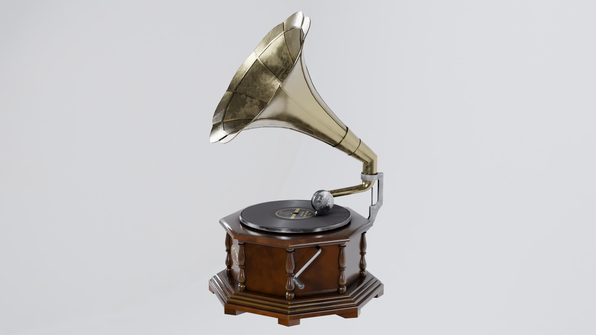Classic Retro Gramophone - 3D Model by Chamod