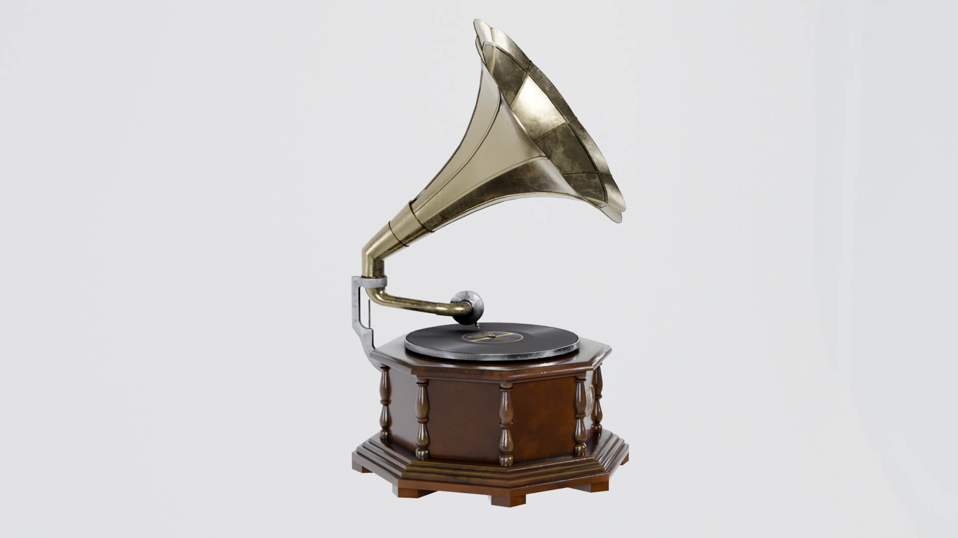 Classic Retro Gramophone - 3D Model by Chamod