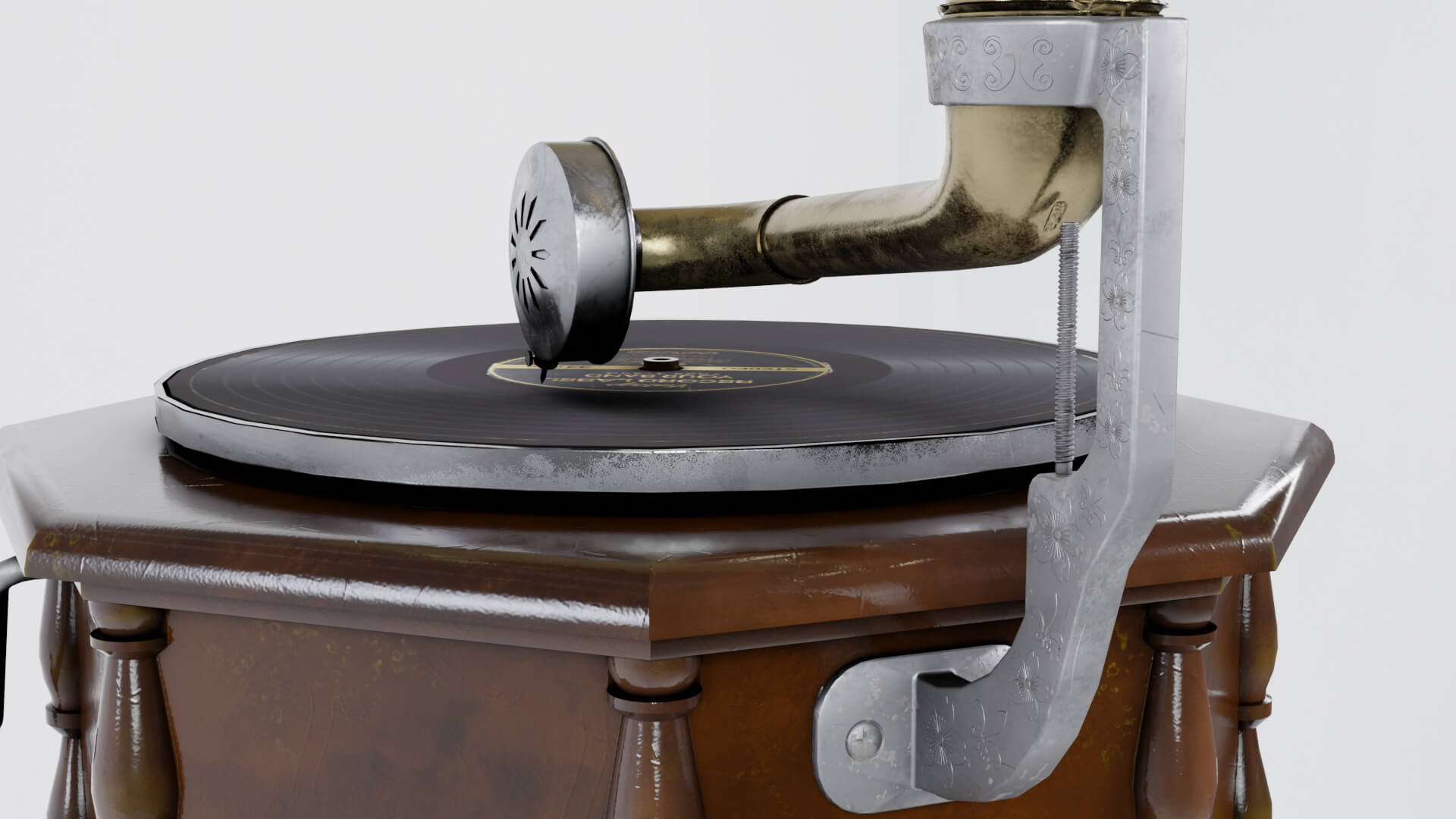 Classic Retro Gramophone - 3D Model by Chamod