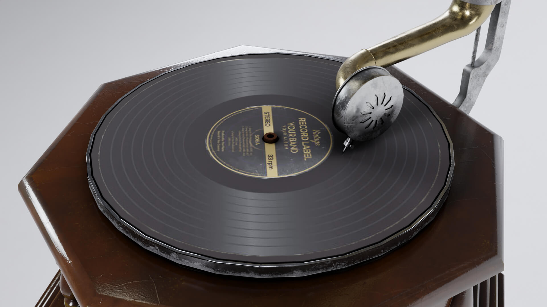 Classic Retro Gramophone - 3D Model by Chamod