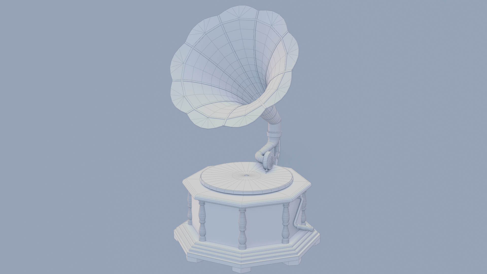 Classic Retro Gramophone - 3D Model by Chamod