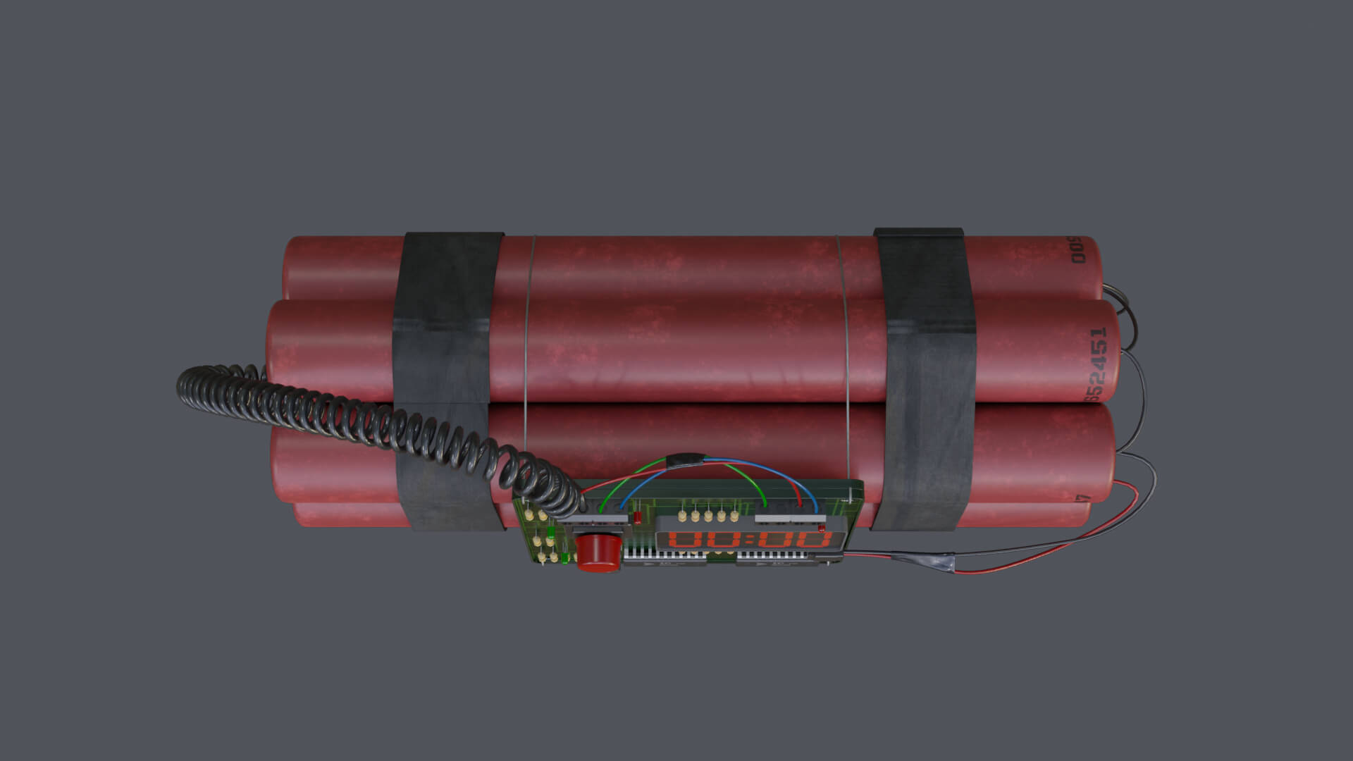 Digital Time Bomb - 3D Model by Chamod