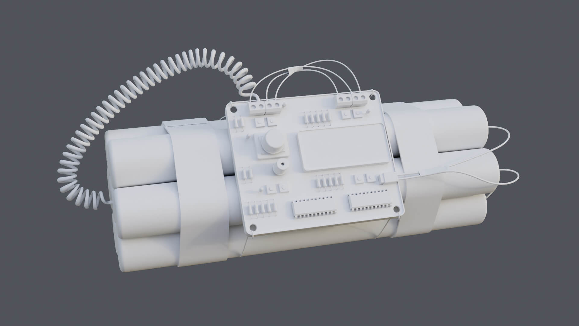 Digital Time Bomb - 3D Model by Chamod