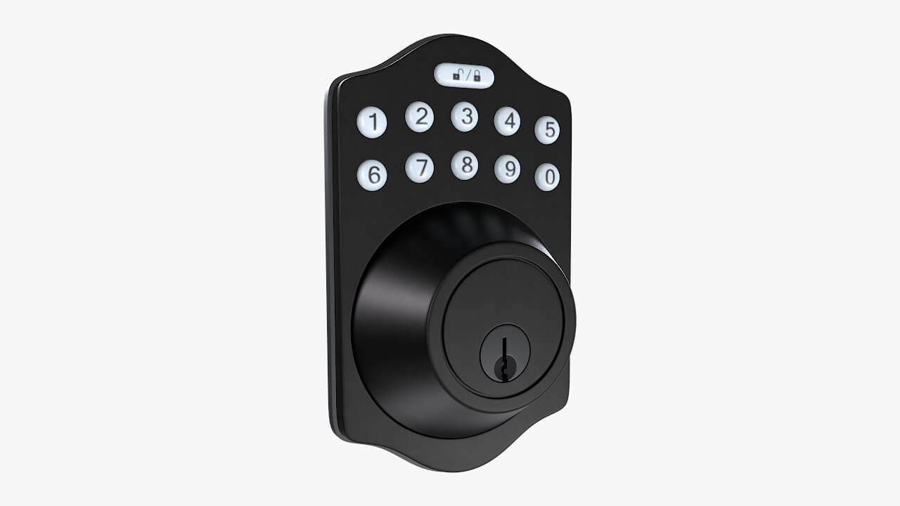 Electrical Door Lock With a Keypad A01 - 3D Model by Chamod