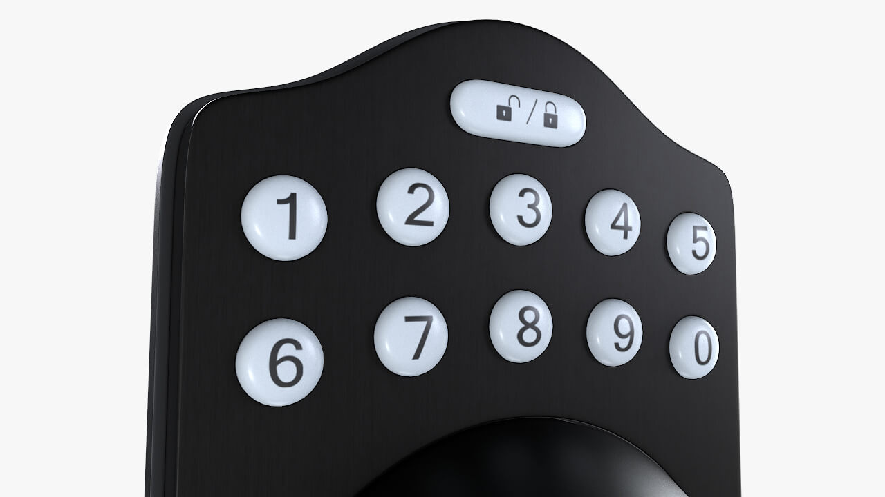 Electrical Door Lock With a Keypad A01 - 3D Model by Chamod