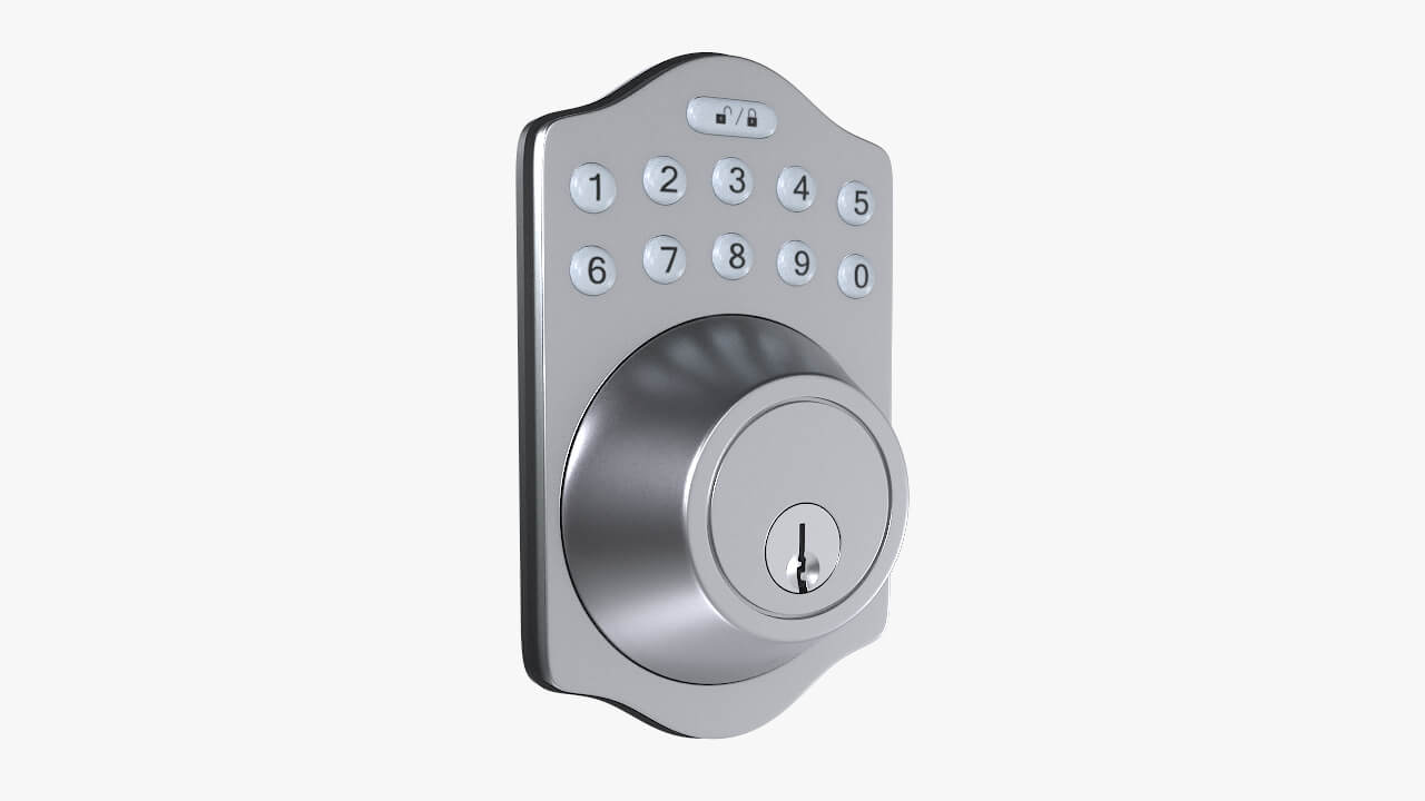 Electrical Door Lock With a Keypad - 3D Model by Chamod