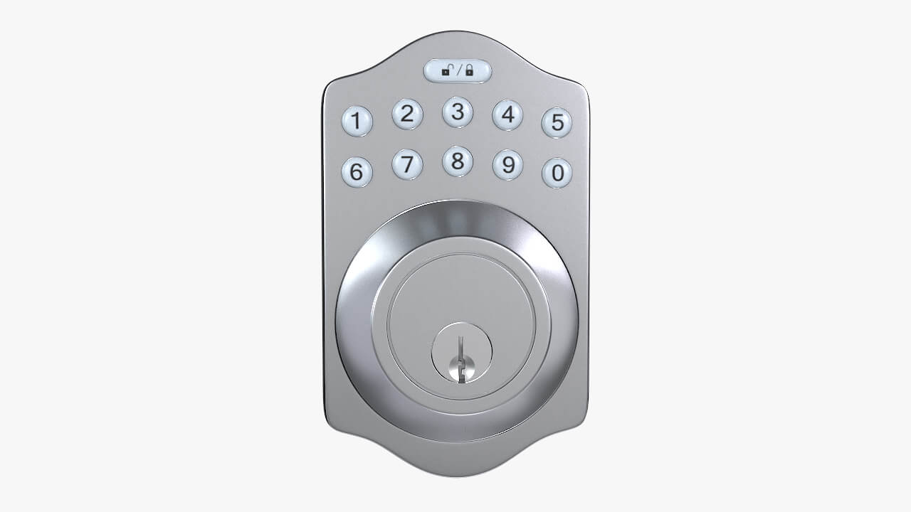 Electrical Door Lock With a Keypad - 3D Model by Chamod
