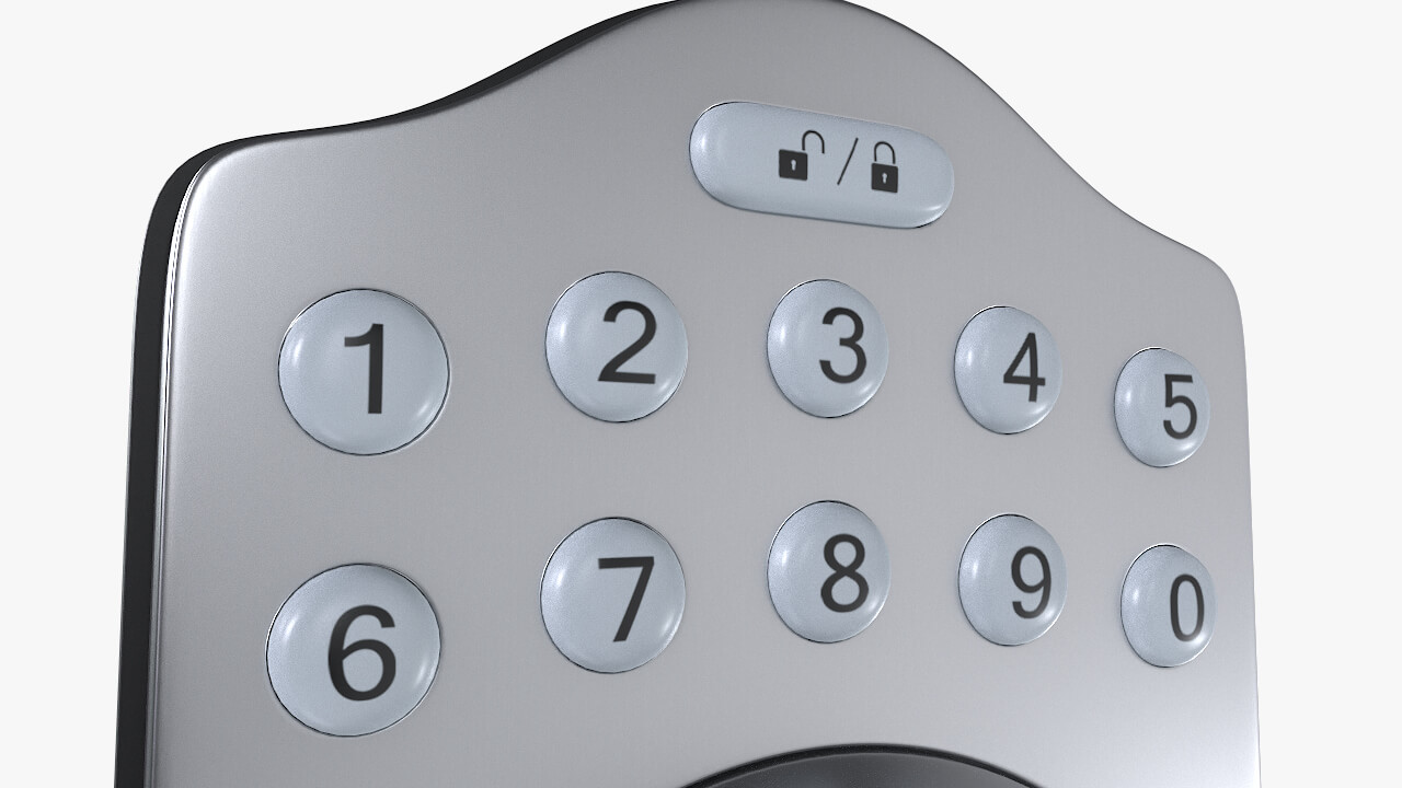Electrical Door Lock With a Keypad - 3D Model by Chamod