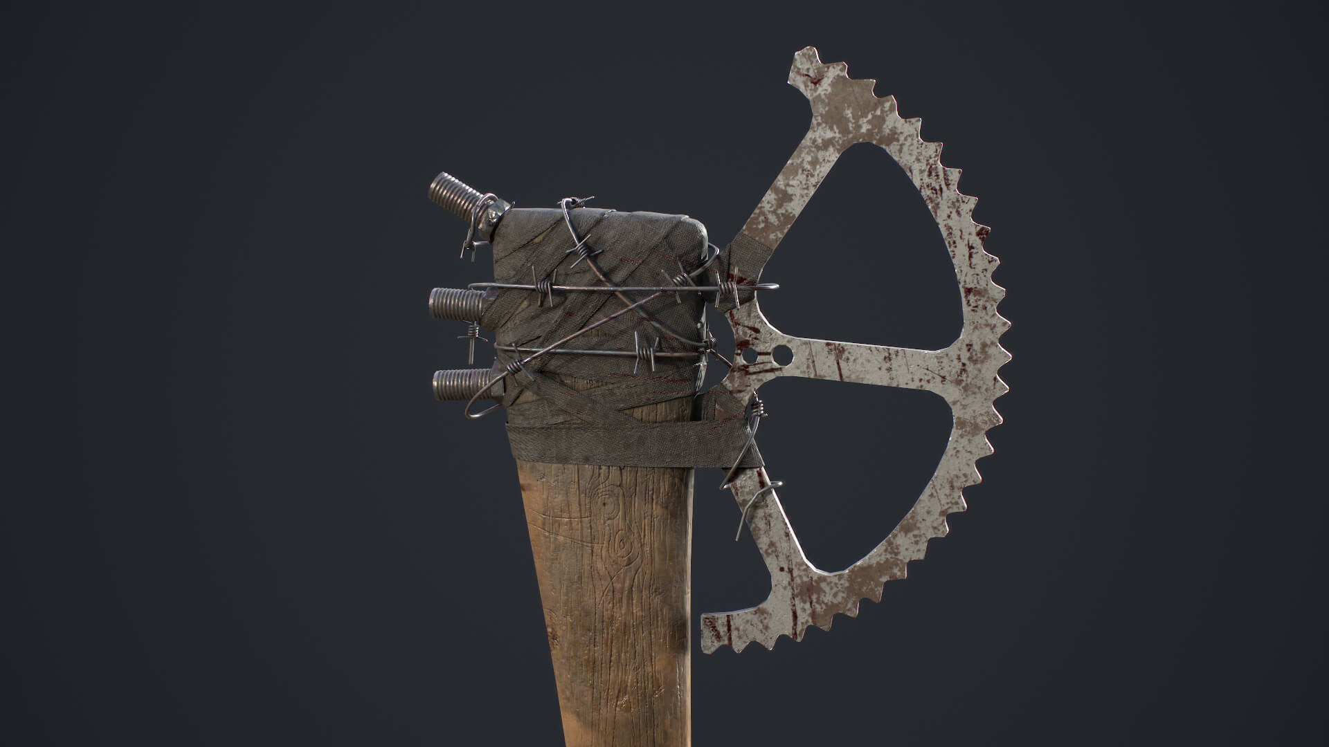Handcrafted Apocalyptic Axe - 3D Model by Chamod