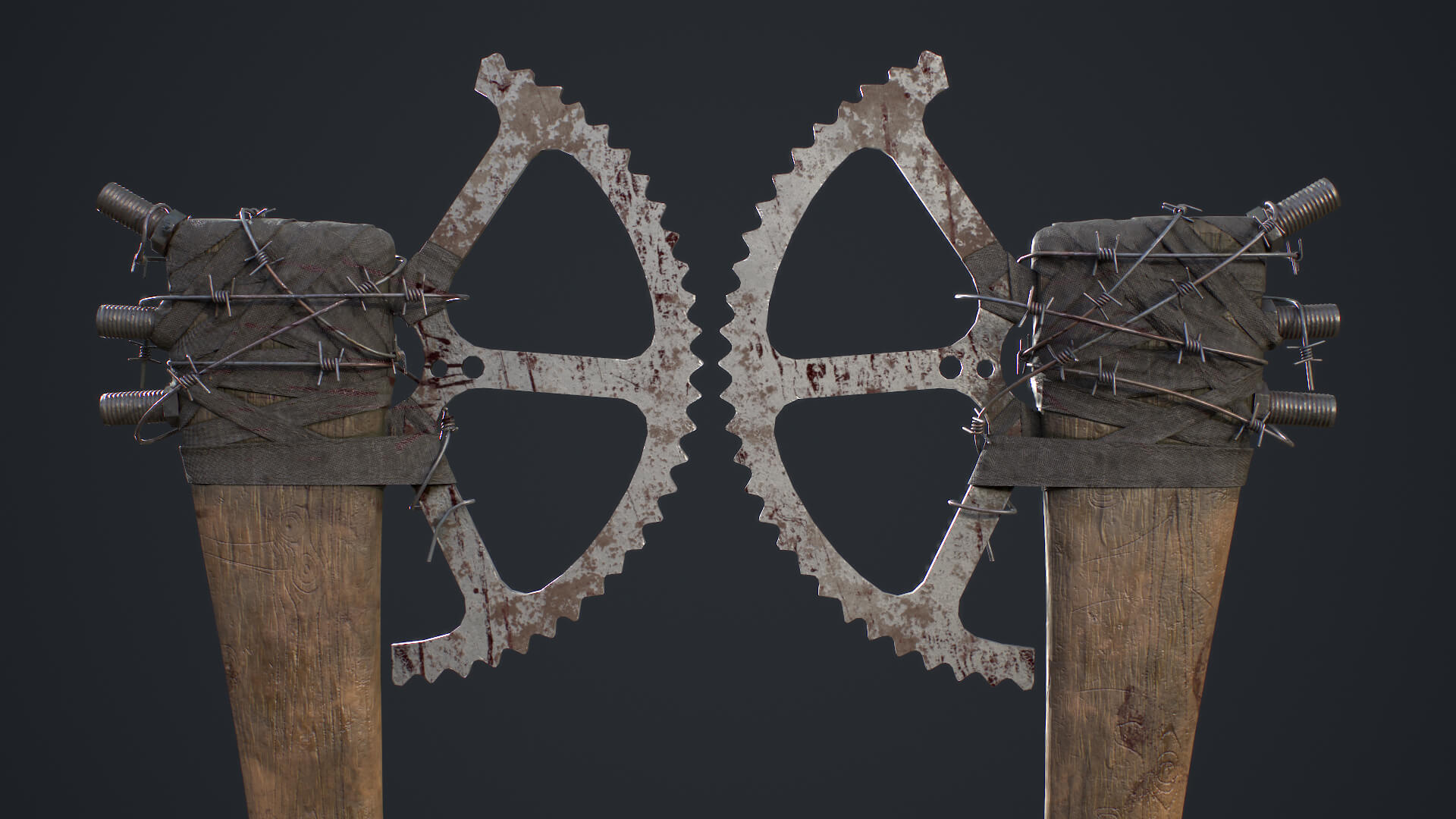 Handcrafted Apocalyptic Axe - 3D Model by Chamod