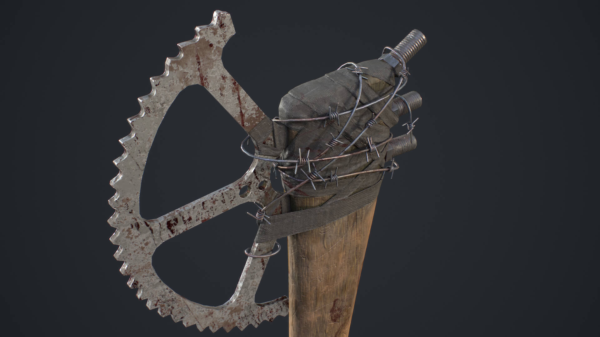 Handcrafted Apocalyptic Axe - 3D Model by Chamod