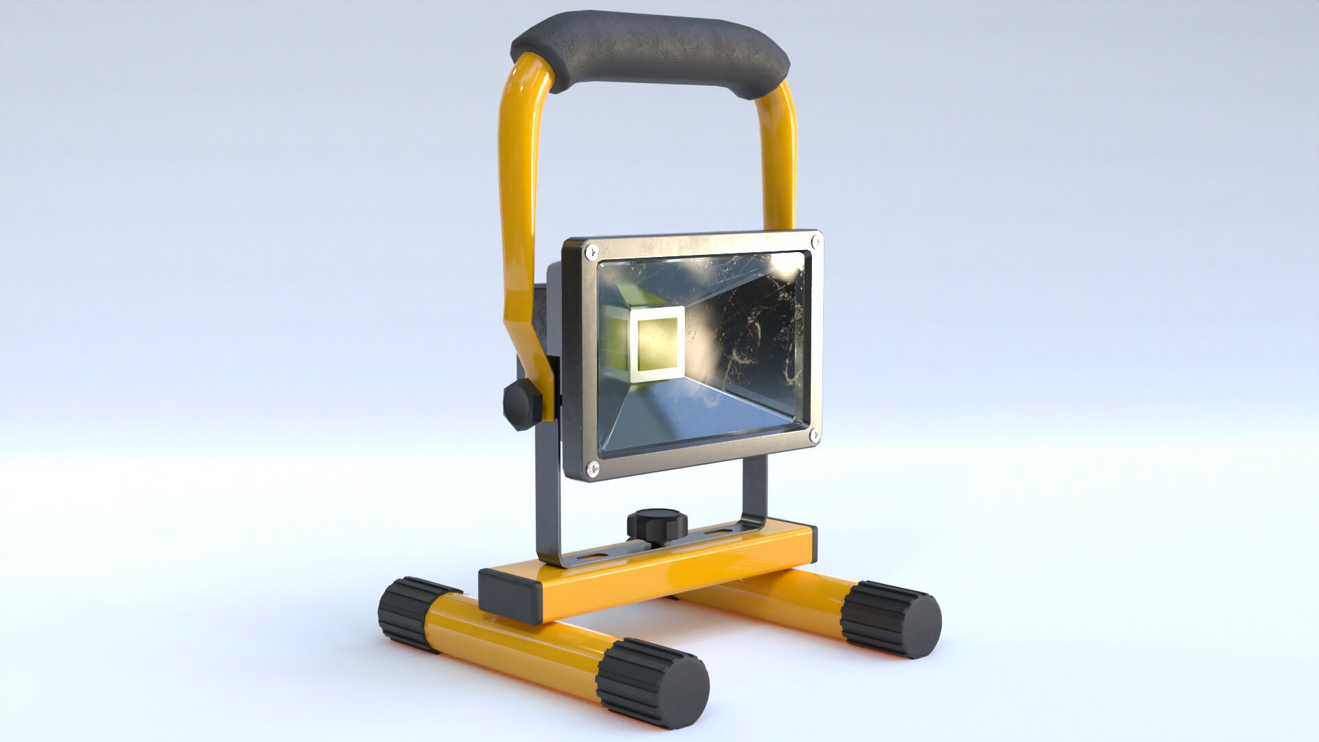 Industrial Floodlight - 3D Model by Chamod