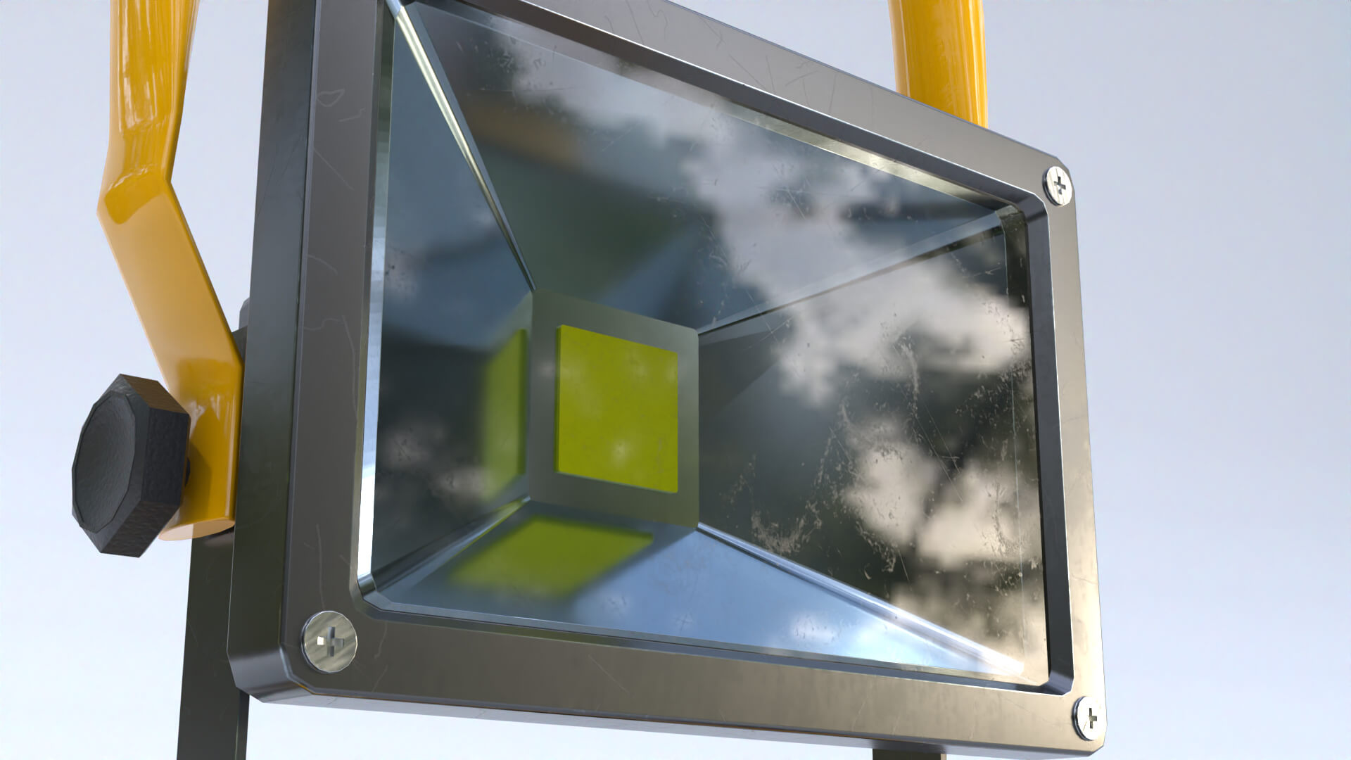 Industrial Floodlight - 3D Model by Chamod