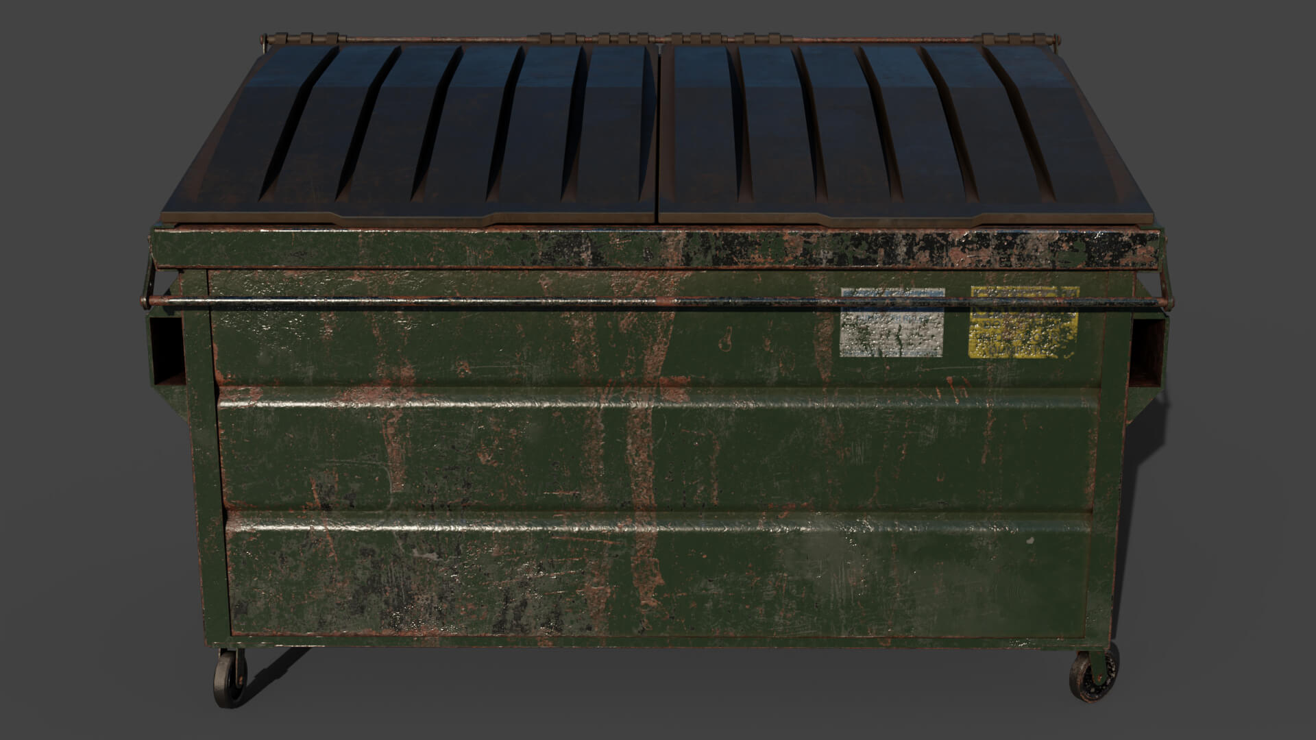 Industrial Garbage Dumpster Rusty - 3D Model by Chamod