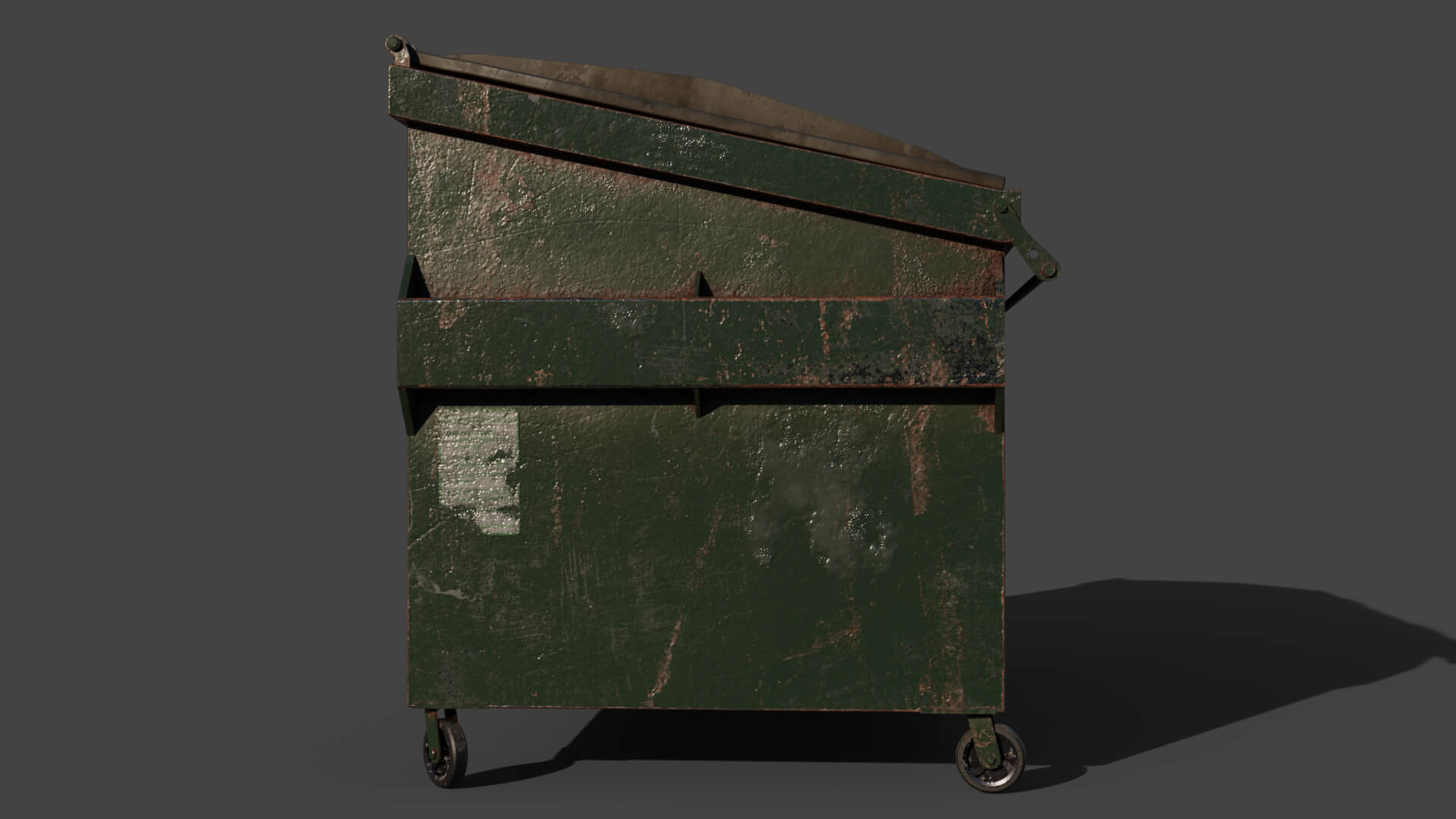 Industrial Garbage Dumpster Rusty - 3D Model by Chamod