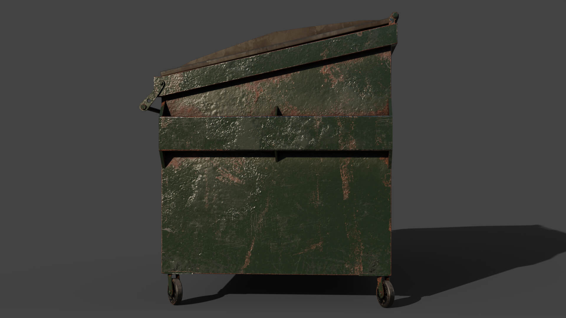 Industrial Garbage Dumpster Rusty - 3D Model by Chamod