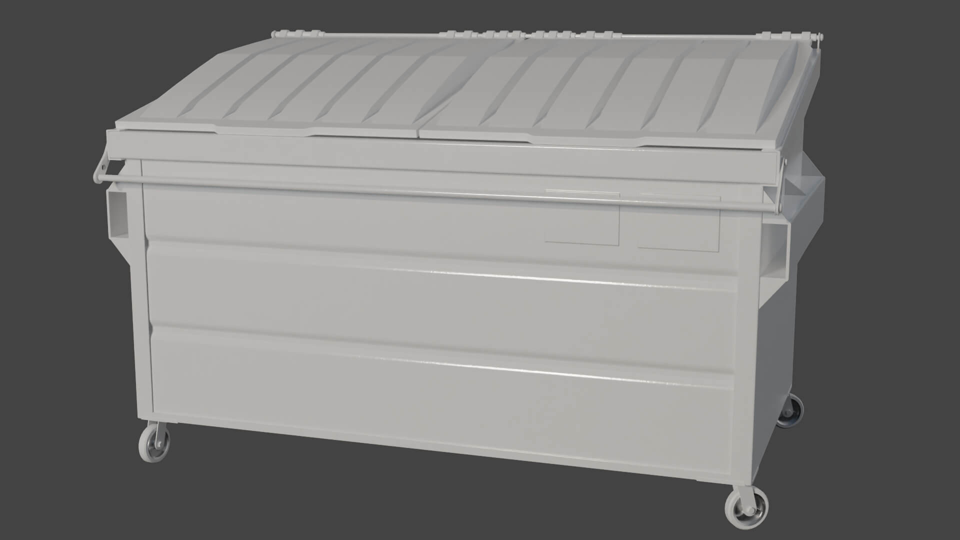 Industrial Garbage Dumpster Rusty - 3D Model by Chamod