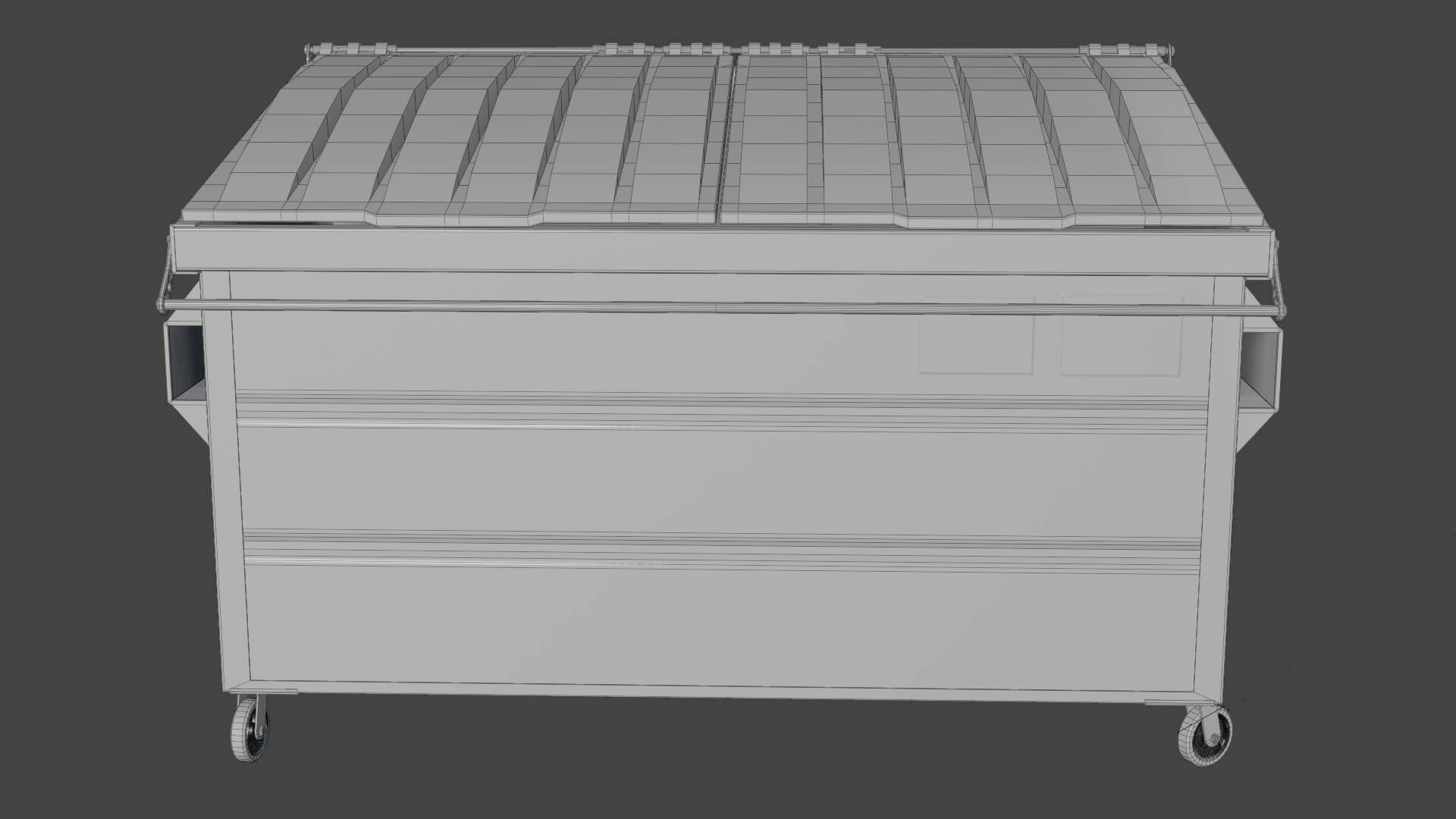 Industrial Garbage Dumpster Rusty - 3D Model by Chamod